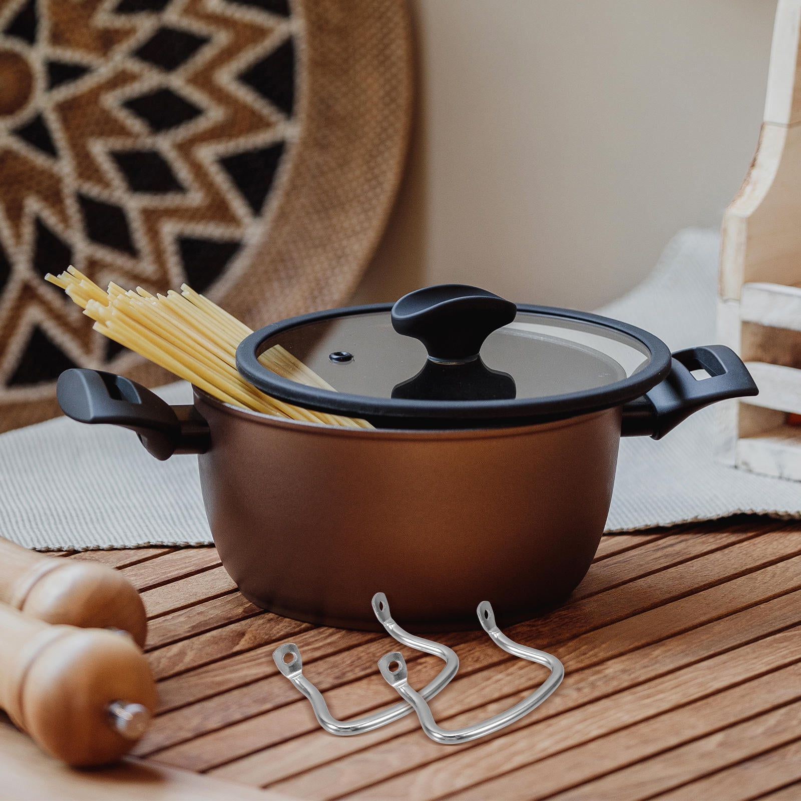 Masteelf 6pcs Removable Pot Handles Stainless Steel Side Handles ...