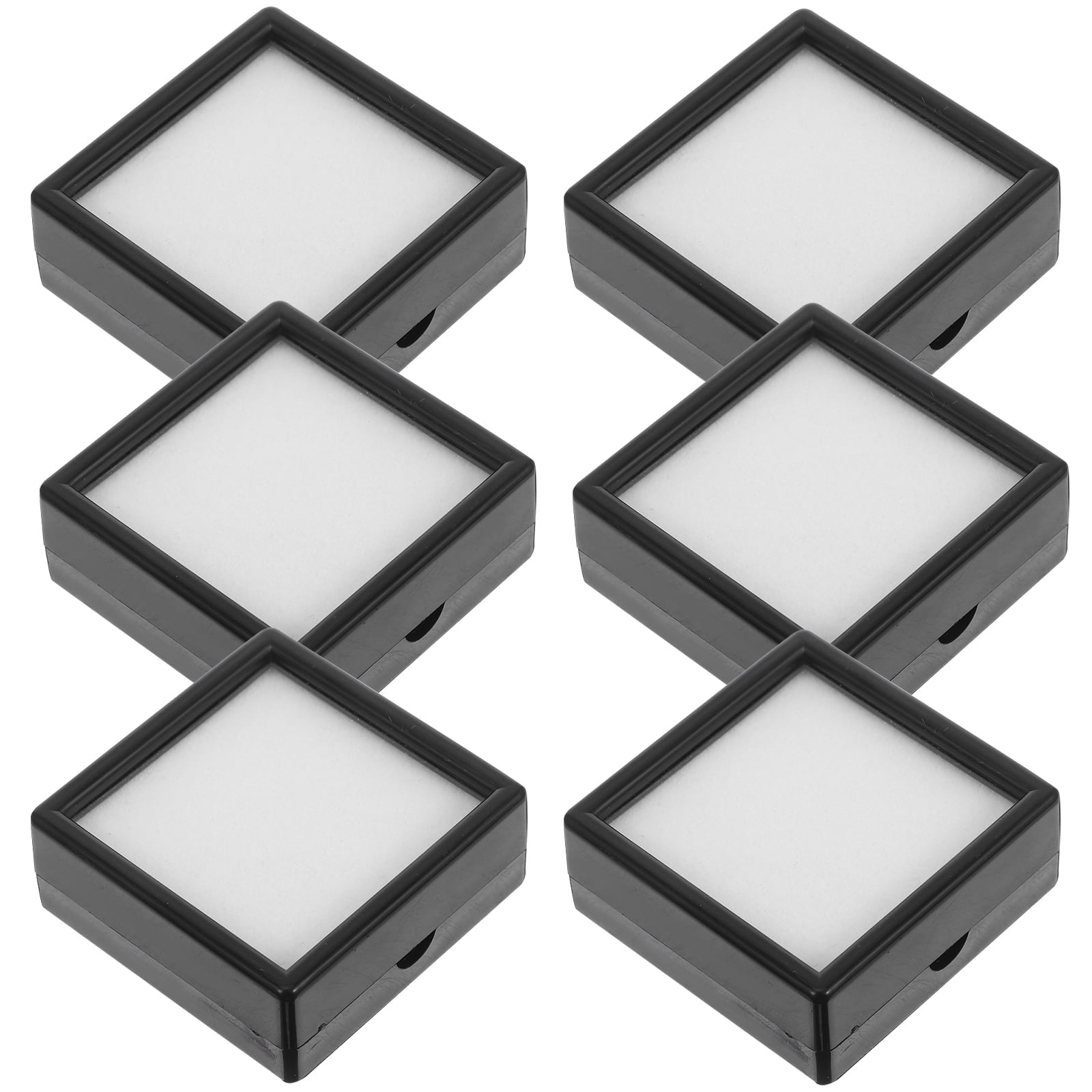 Masteelf 6pcs Rock Collection Box with Adjustable Shelves Crystal ...