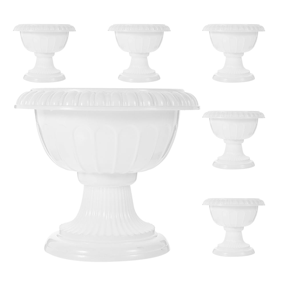 Masteelf 6pcs Roman Flower Pot Vintage Style Succulent Planter ...