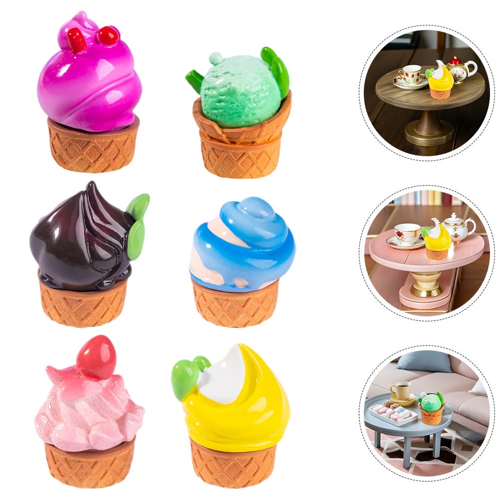 Masteelf 6pcs Simulated Ice Cream Artificial Lifelike Ice Cream Fake ...