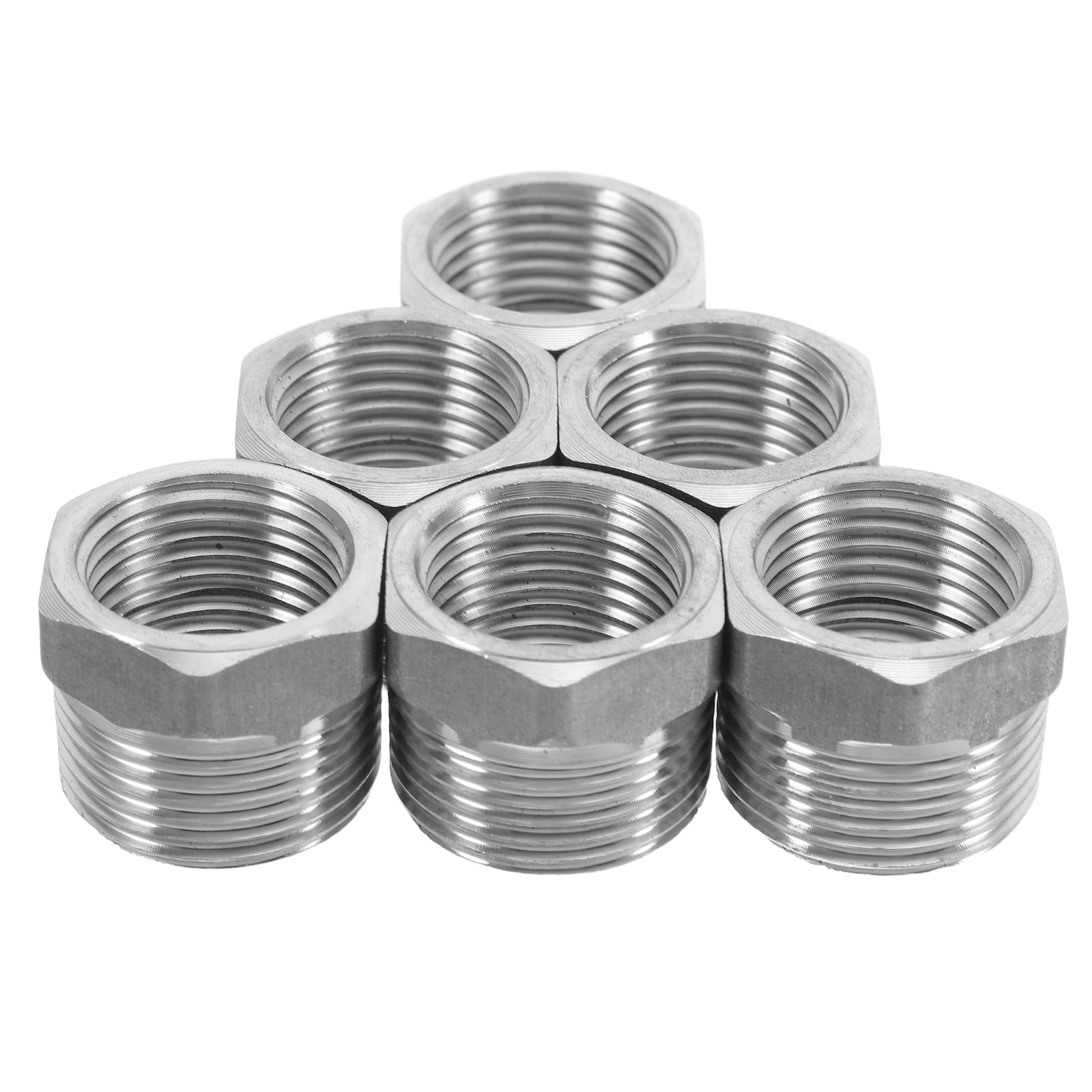 Masteelf 6pcs Stainless Steel Water Hose Adapter Connectors Heavy Duty ...