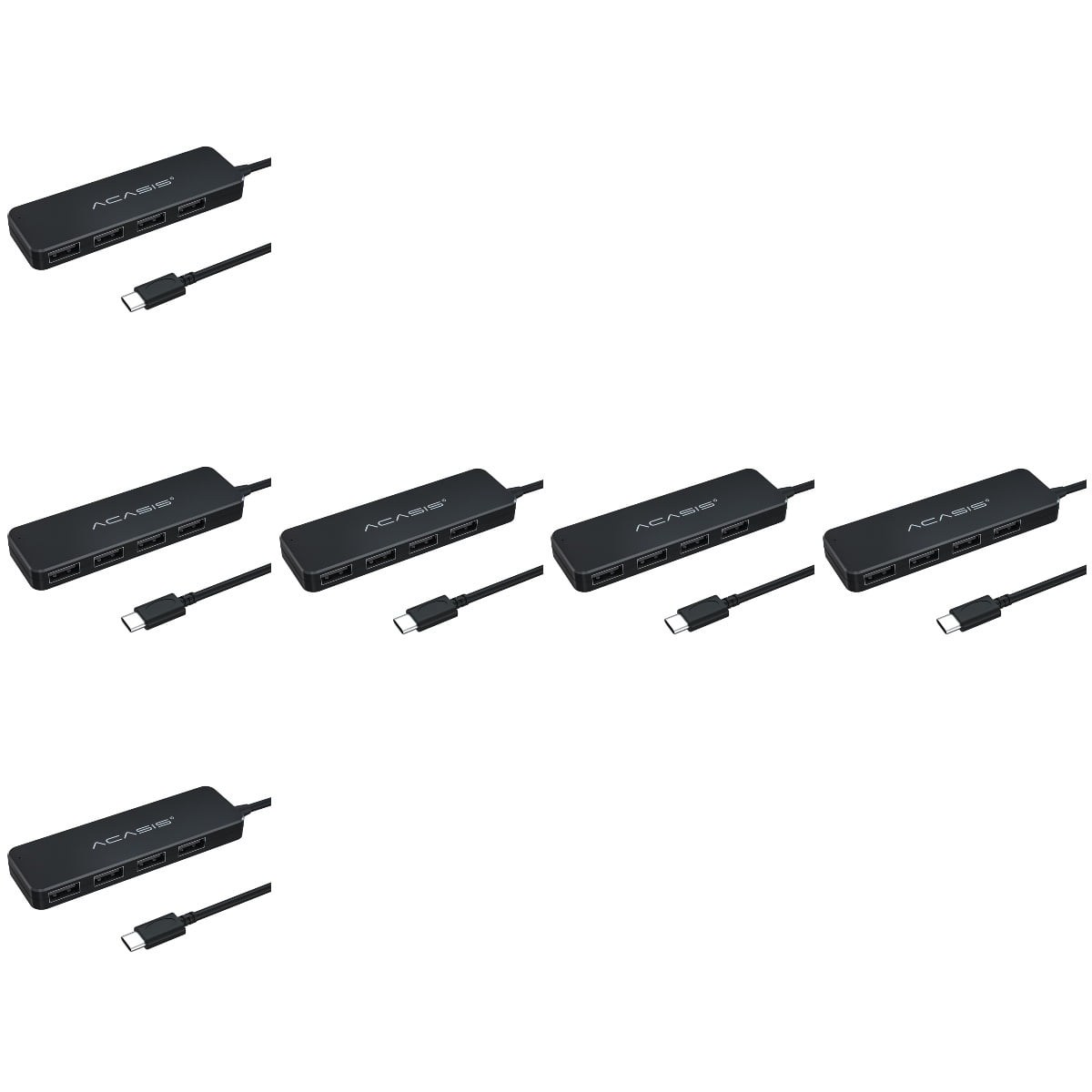 Masteelf 6pcs USB-C Hub 4-port USB Splitter Data Docking Station Multi-Port USB Hub Accessory ...