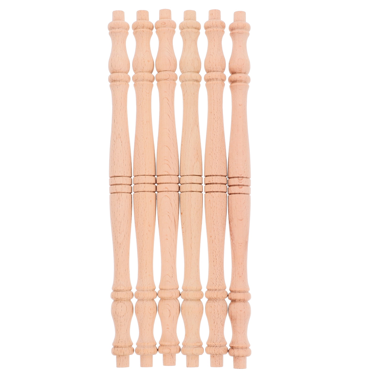 Masteelf 6pcs Wood Baluster Spindles Wood Spindles Unpainted Unfinished ...