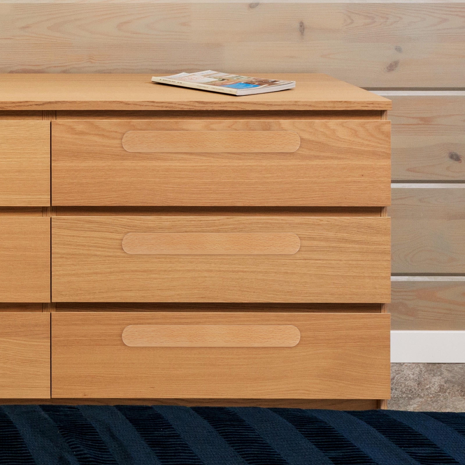 Masteelf 6pcs Wood Cabinet Handles Decorative Cabinet Handles Unique ...