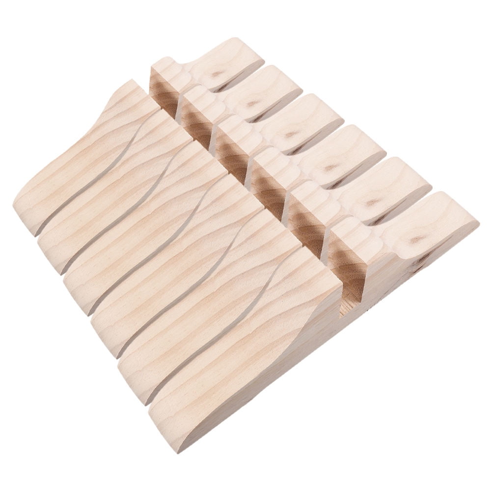 HEATSHAKING Beige Wooden Room Divider Stand 6Pcs 11.4X3X1.4In - Walmart.com