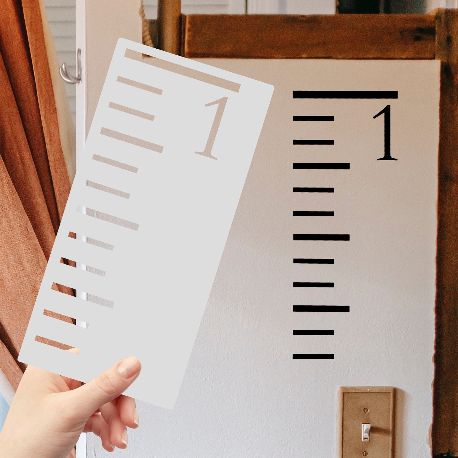 Masteelf 7 Pcs Grow Chart Measuring Growing Scale Ruler Toddler White ...