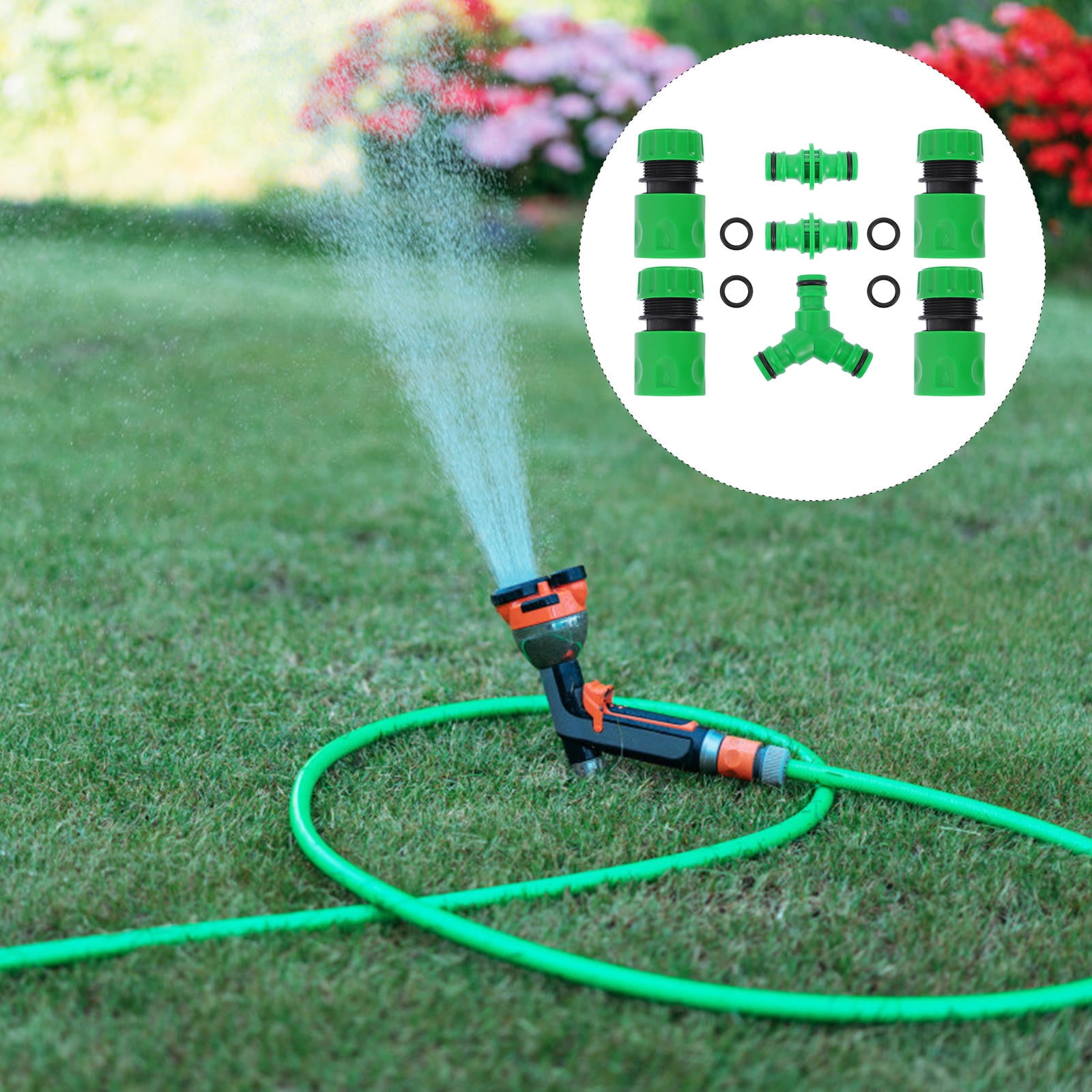 Masteelf 7 Pcs Rings Water Pipe Connector Set Balcony Gardening Hose ...