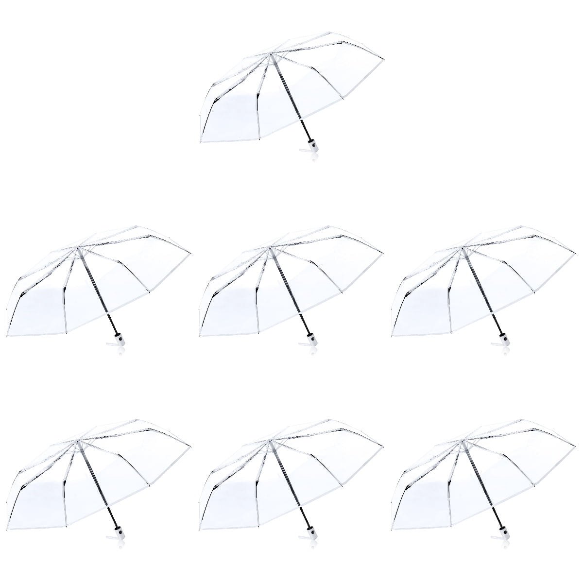 Masteelf 7 pcs Clear Folding Umbrella Automatic Open and Close Umbrella ...