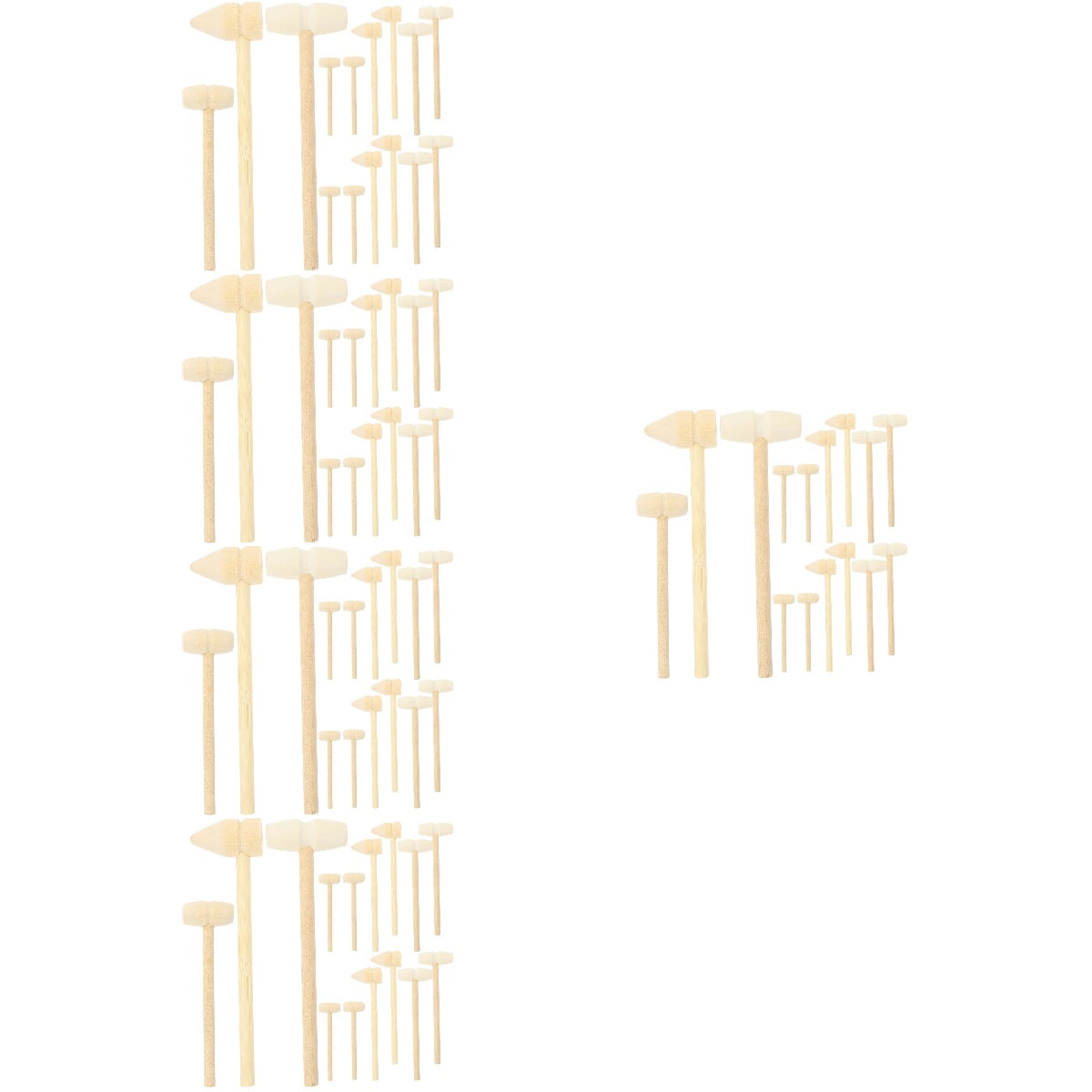 Masteelf 75 pcs Mini Hammers Wooden Knocking Hammer Wooden Kids Hammers ...