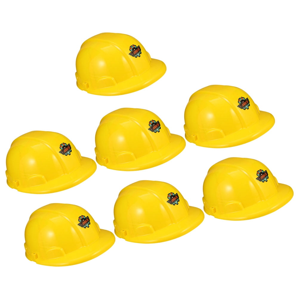 Masteelf 7pcs Construction Hats Toy Kids Dress Up Construction Hats ...