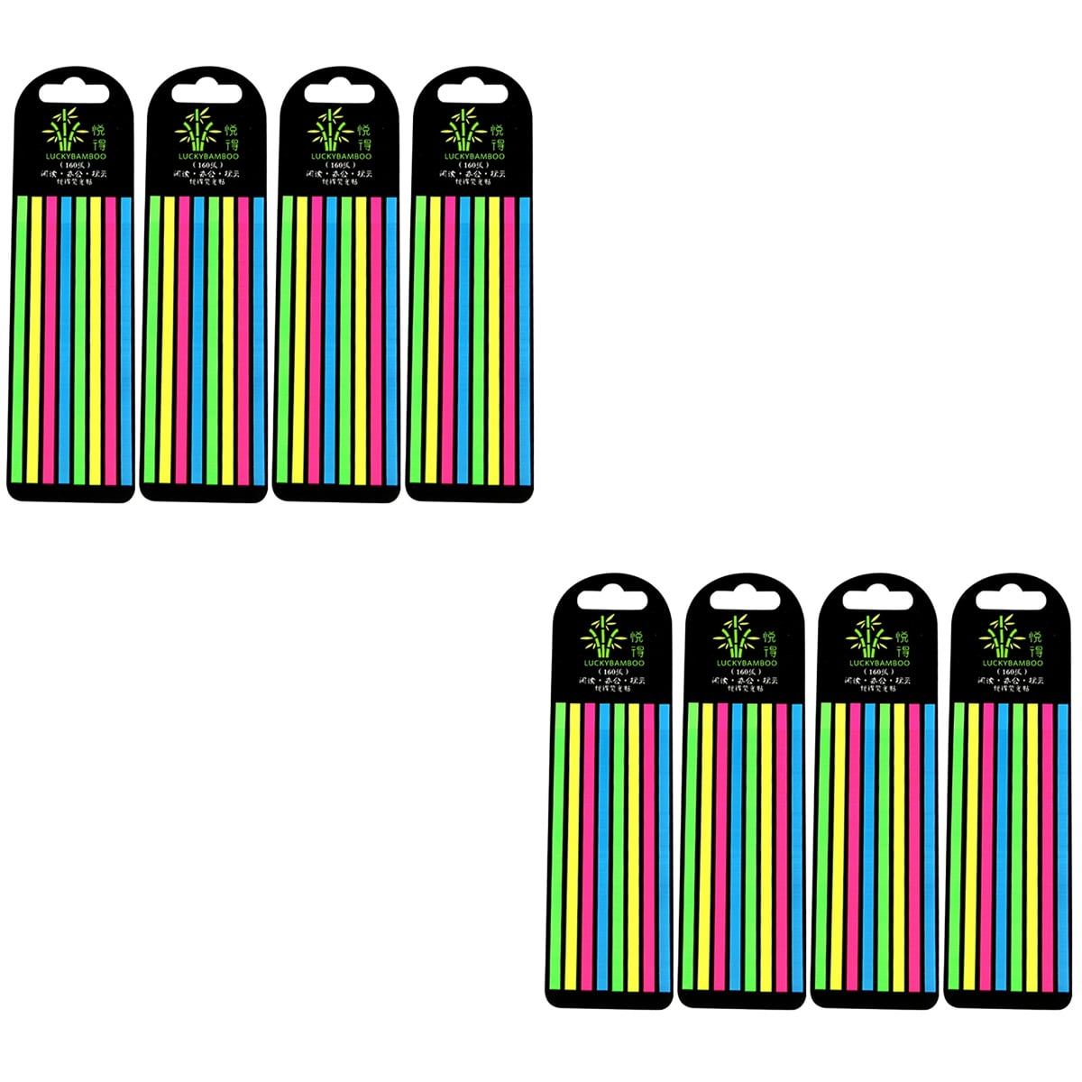 Masteelf 8 Boxes Fluorescence Bookmarks Reading Notebook Tabs Fine ...