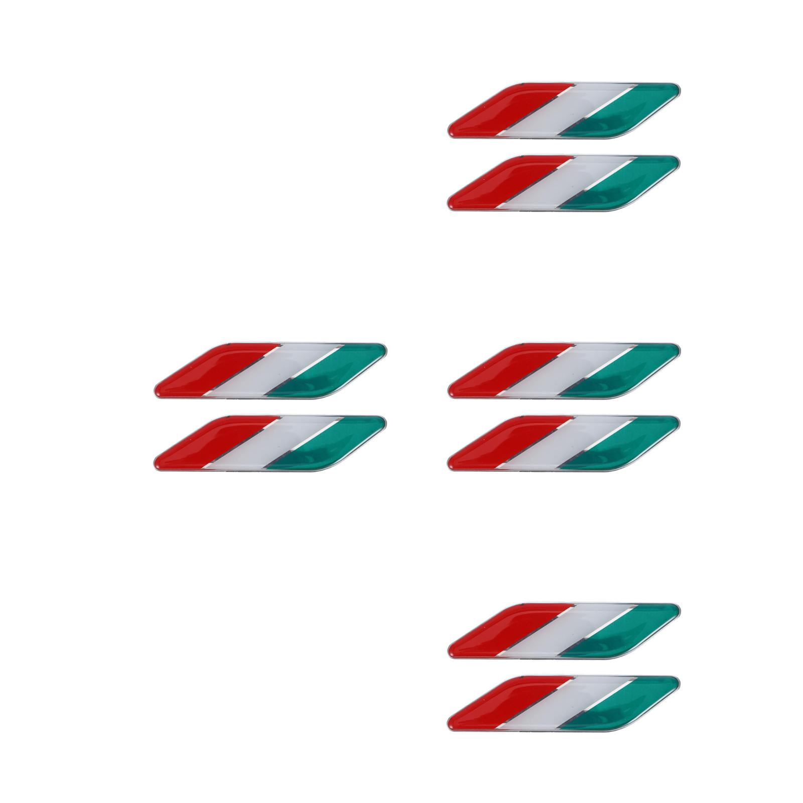 Masteelf 8 Pairs Italian Flag Car Sticker and Decal for Vehicle ...