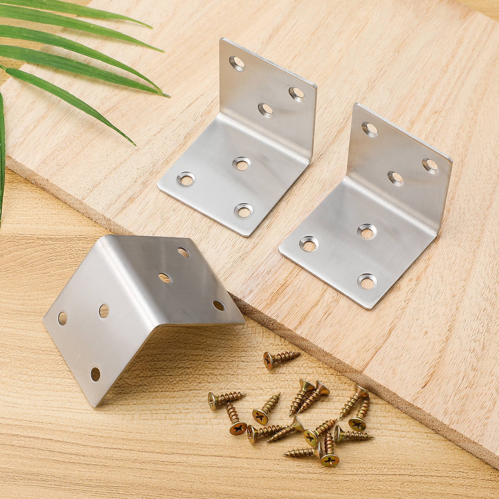 Masteelf 8 Pcs Corner Braces Heavy Duty Stainless Steel Corner Bracket ...