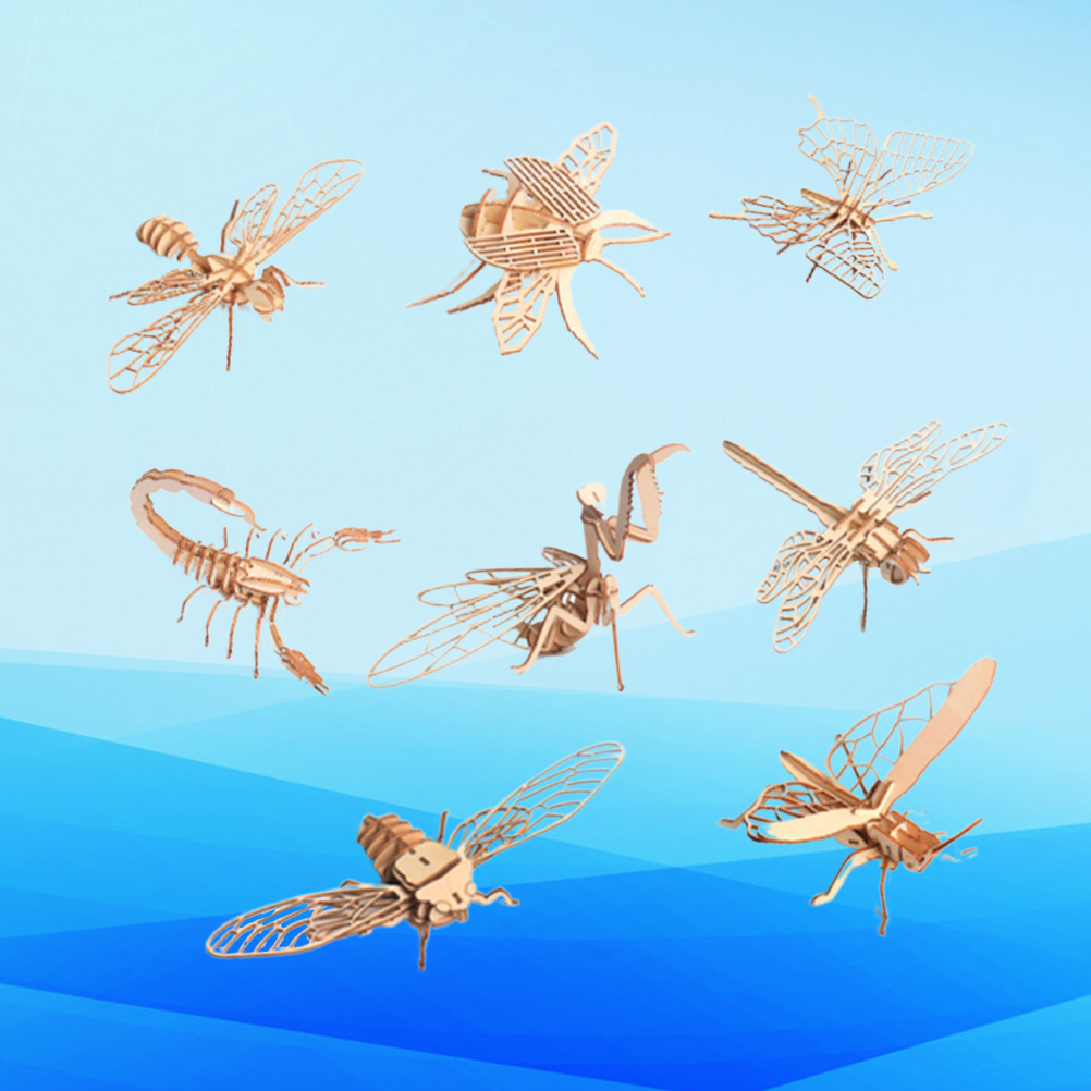 Masteelf 8 Pcs Insect Puzzle Model Kid Puzzles Models Kids Child Beige ...