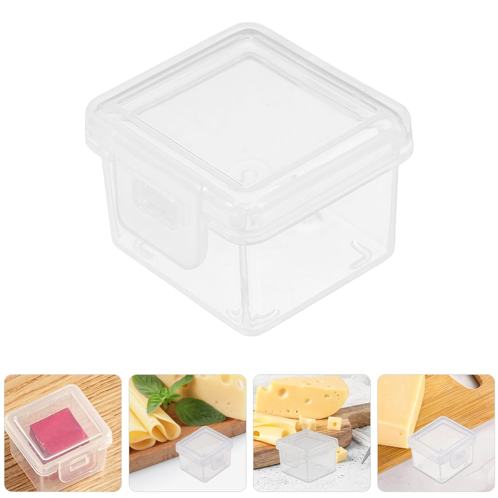 Masteelf 8 Pcs Plastic Cheese Container with Lid for Refrigerator Flip ...