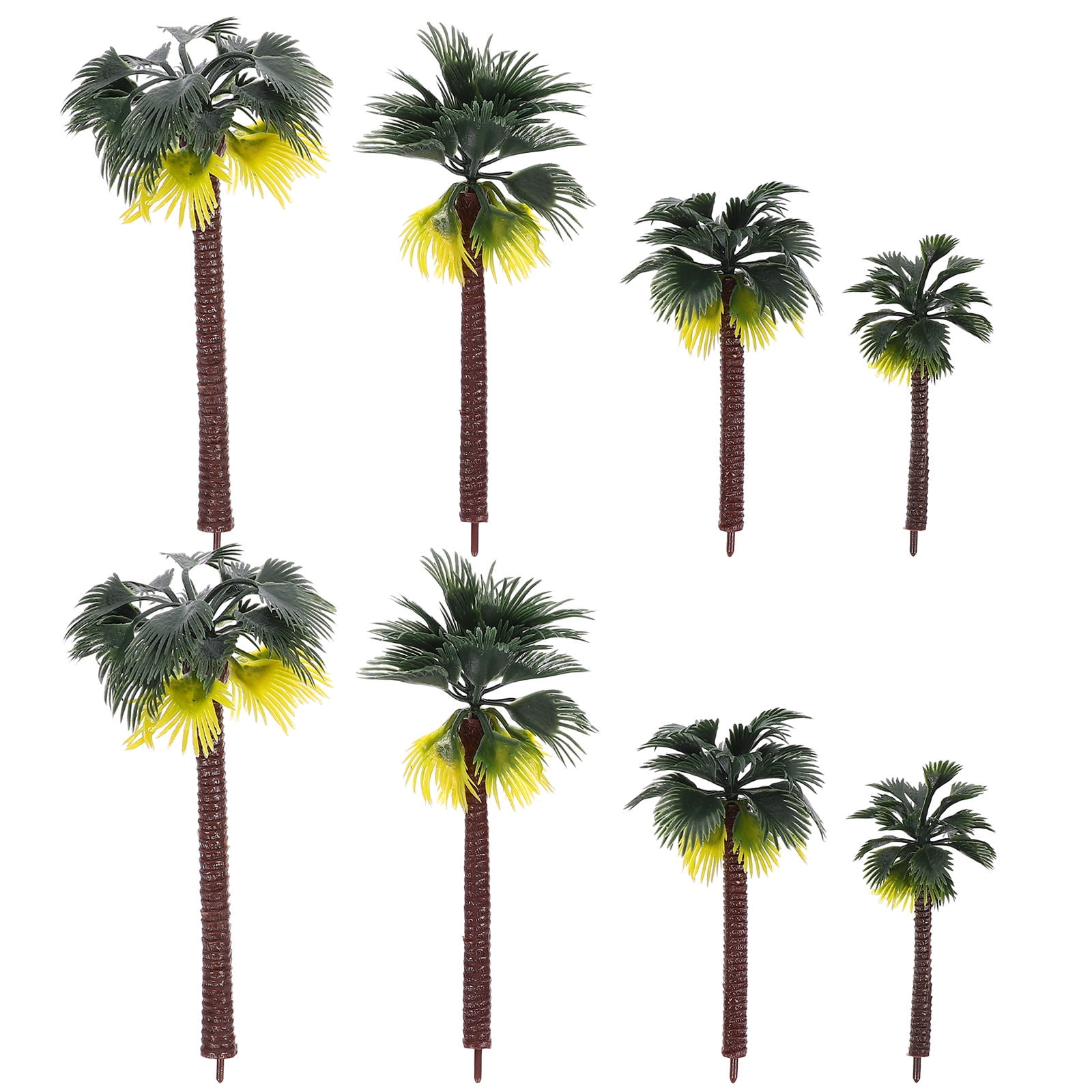 Masteelf 8 Pcs Plastic Palm Tree Model for Landscape DIY Decorations ...