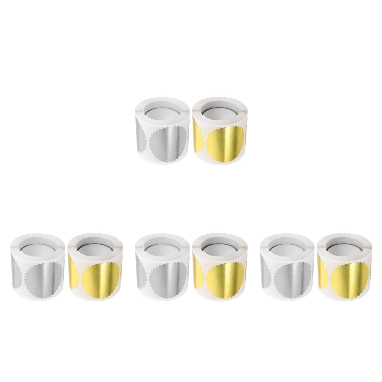 Masteelf 8 Rolls Gold Embossed Stickers For Envelopes Notary Seal ...
