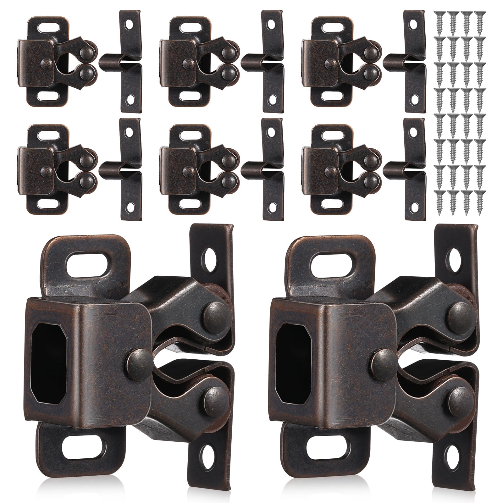 Masteelf 8 Sets Lock Double Roller Cabinet Latches Magnets for Closure ...
