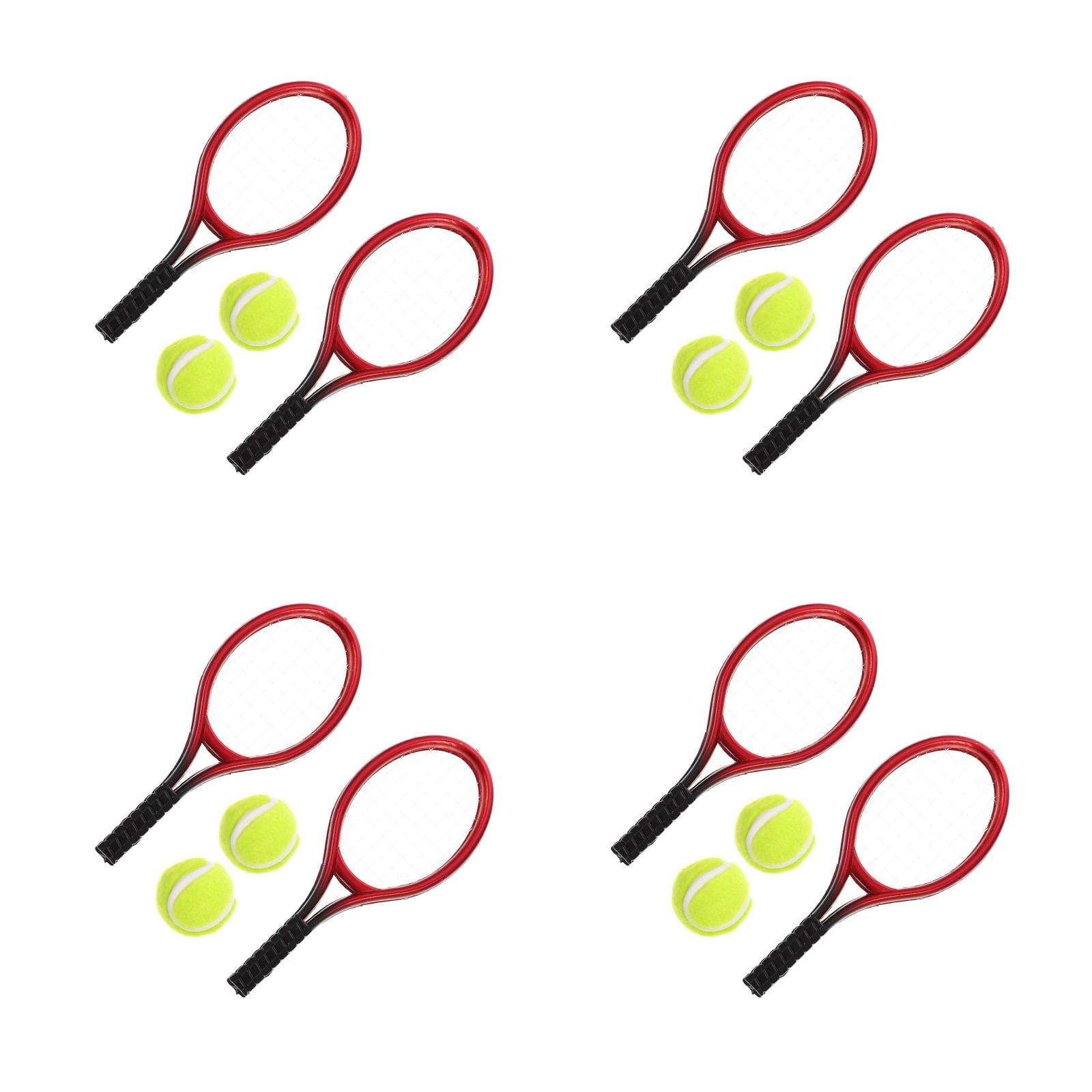 Masteelf 8 Sets Mini Tennis Rackets And Balls Set Miniature Ball ...