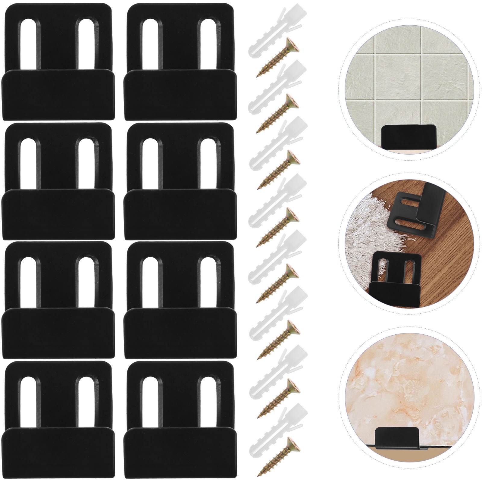 CTIRCHIU Mirror Hanging Hardware Black 8Sets 1.4X1.4X0.8In Stainless ...