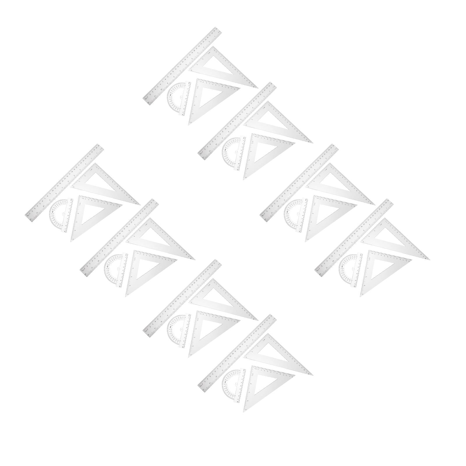 Masteelf 8 Sets Protractor Ruler Ruler Protractor Set Transparent ...