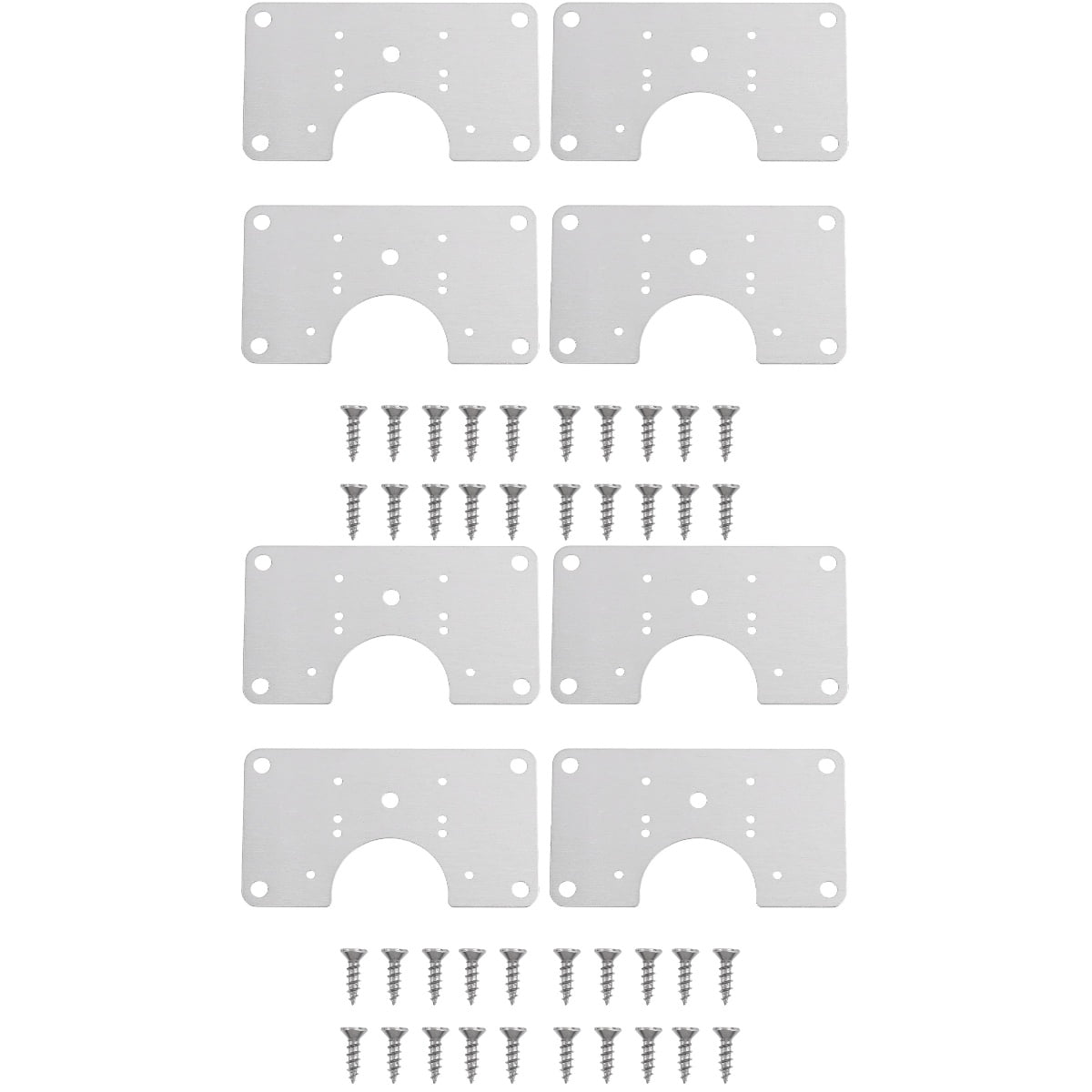 Masteelf 8 Sets Stainless Steel Fixing Plate Hinge Set Cabinet Door ...