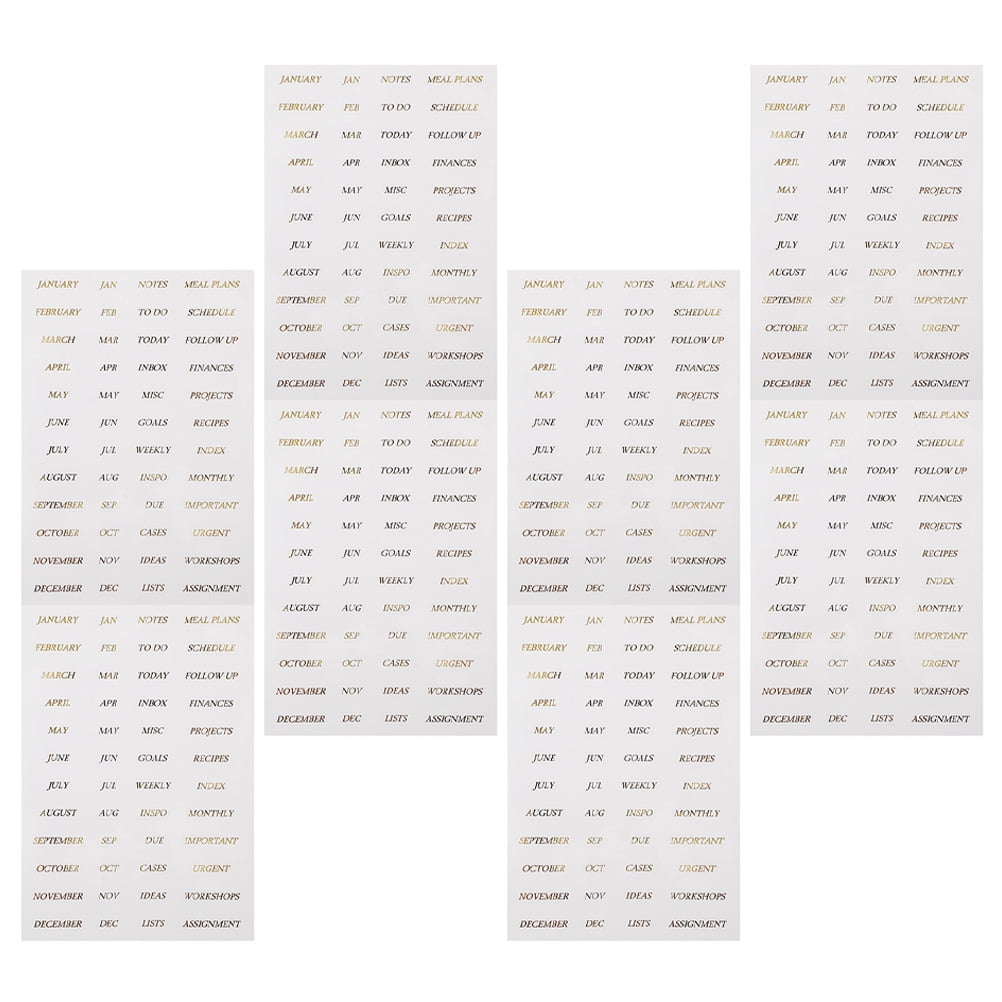 Masteelf 8 Sheets DIY Letter Decals Mini Notebook Stickers Journal ...