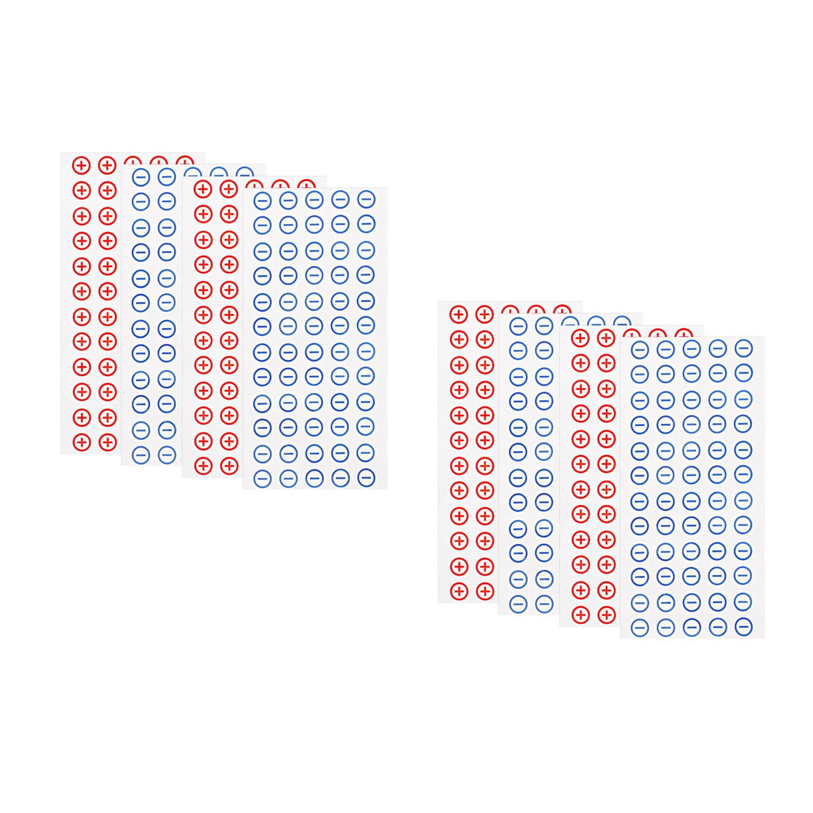Masteelf 8 Sheets Warning Safety Stickers For Battery Polarity ...
