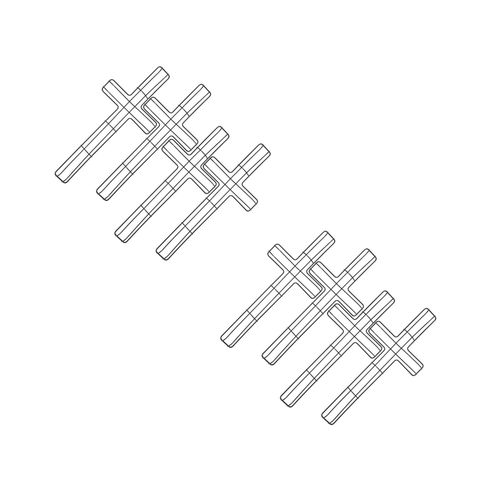 Masteelf 8 pcs DIY Cross Metal Wreath Frame Flower Garden Cross Shaped ...
