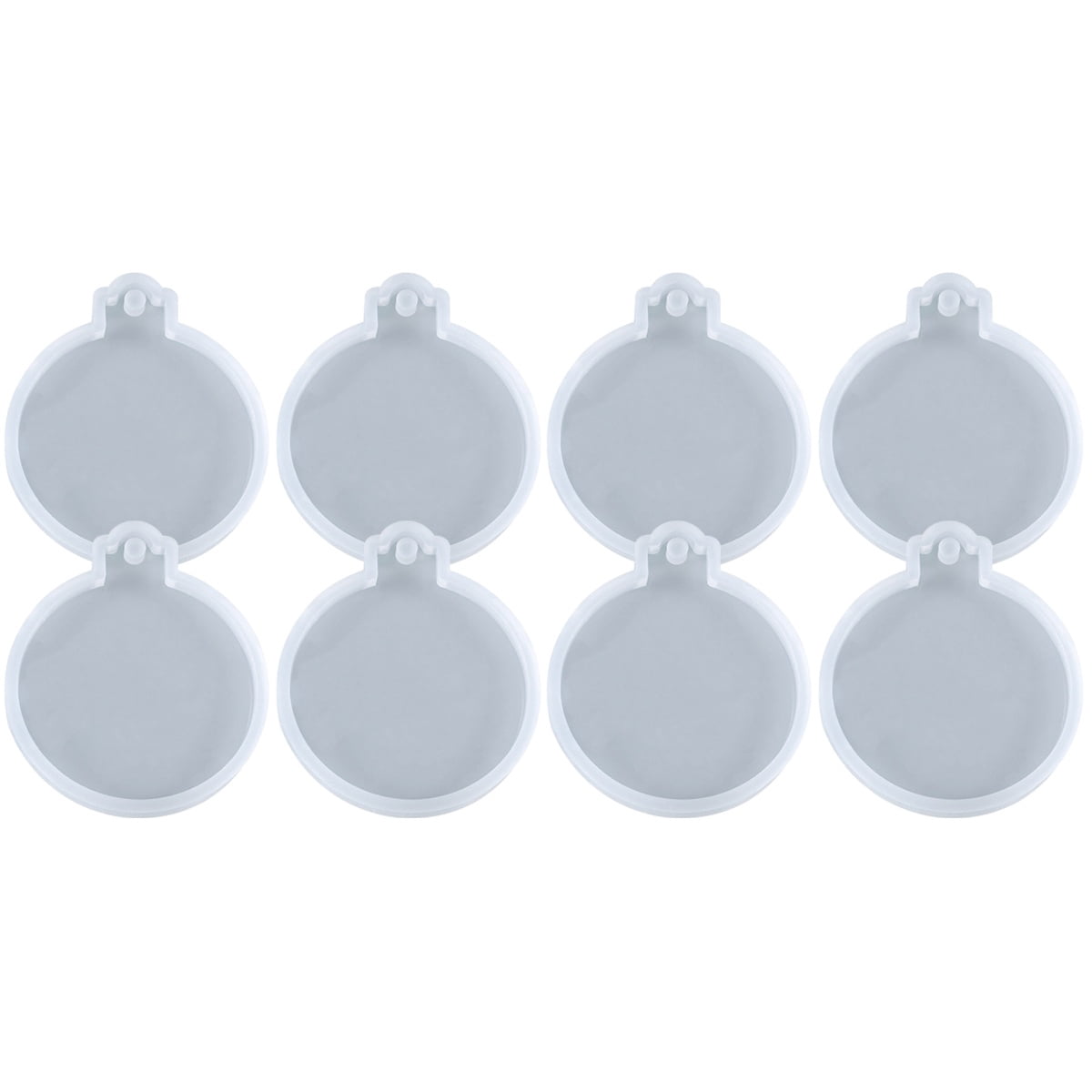 Masteelf 8 pcs DIY Silicone Round Plaque Mold Epoxy Silicone Casting ...