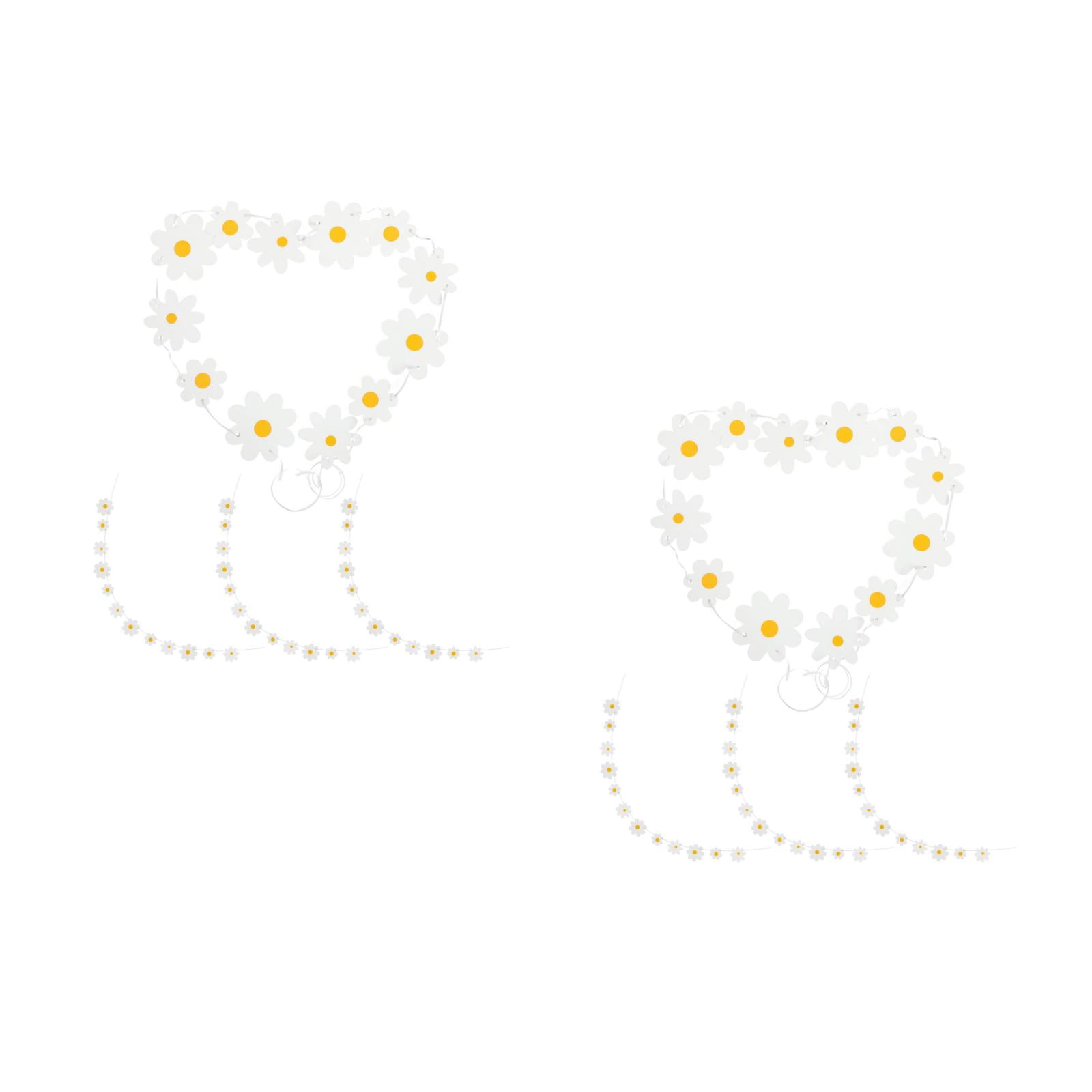 Masteelf 8 pcs Daisy Party Banners Daisy Hanging Flower Garland Kit ...