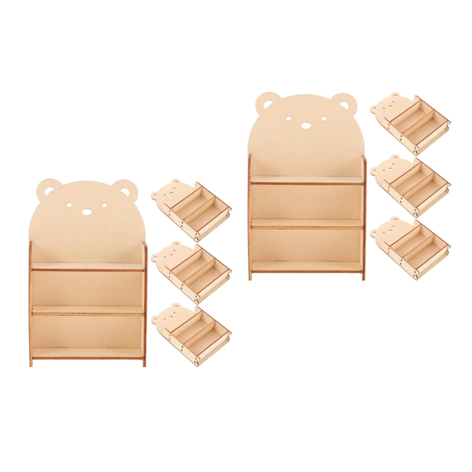 Masteelf 8 pcs Dollhouse Furniture Miniature Bookcase Mini Book Shelf ...