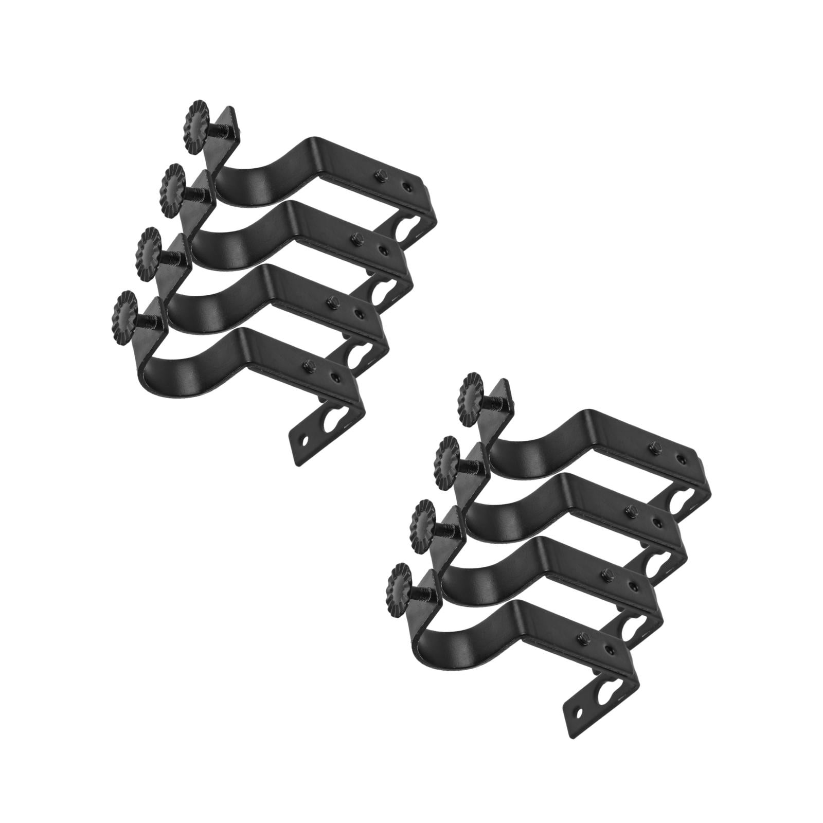 Masteelf 8 pcs Metal Adjustable Curtain Rod Brackets Curtain Pole ...