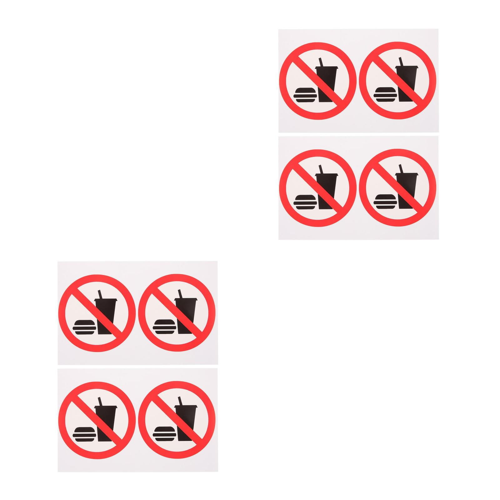 Masteelf 8 pcs No Food Or Drink Signs Sticker Waterproof Decal Office ...