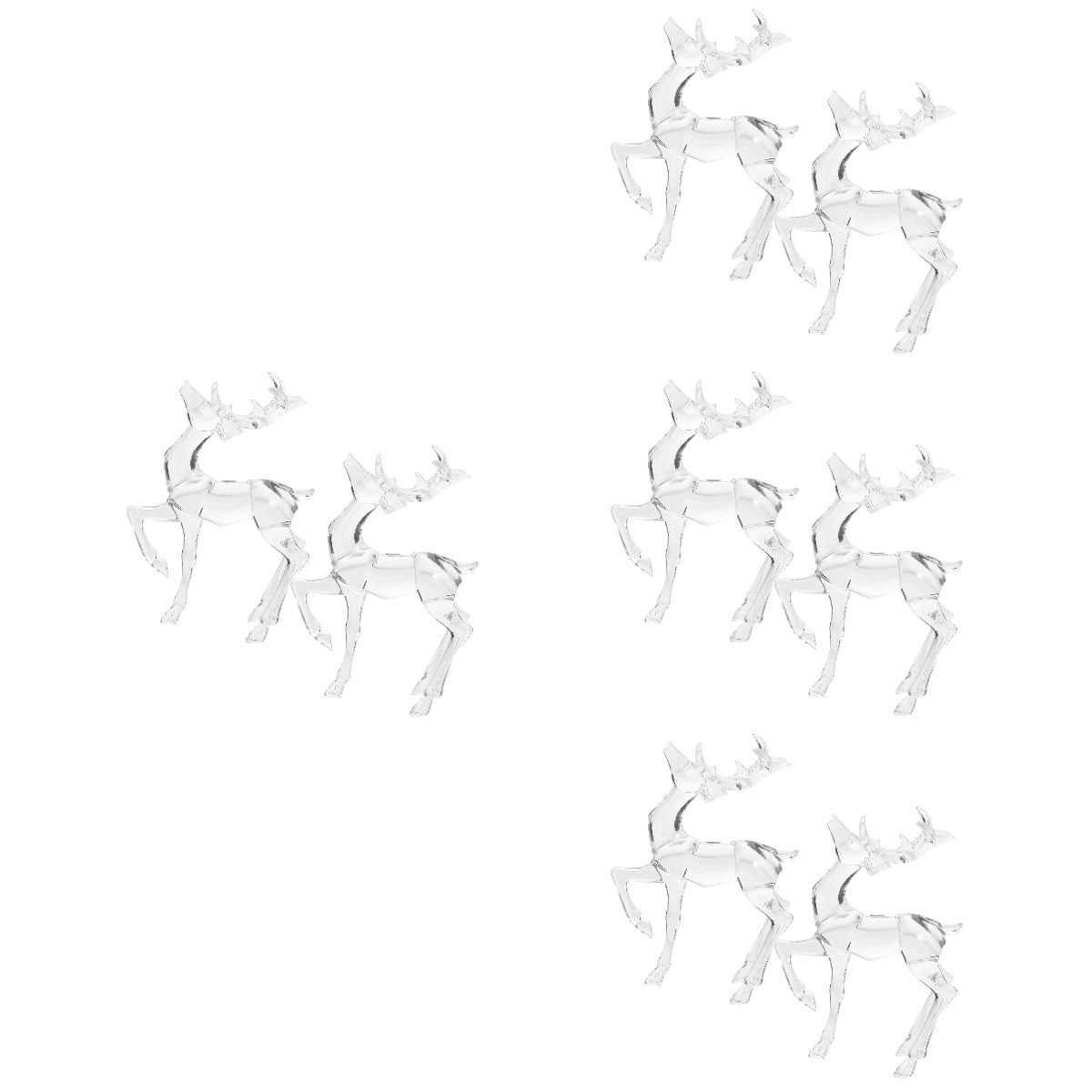 Masteelf 8 pcs Plastic Christmas Reindeer Ornament Holiday Party Deer ...