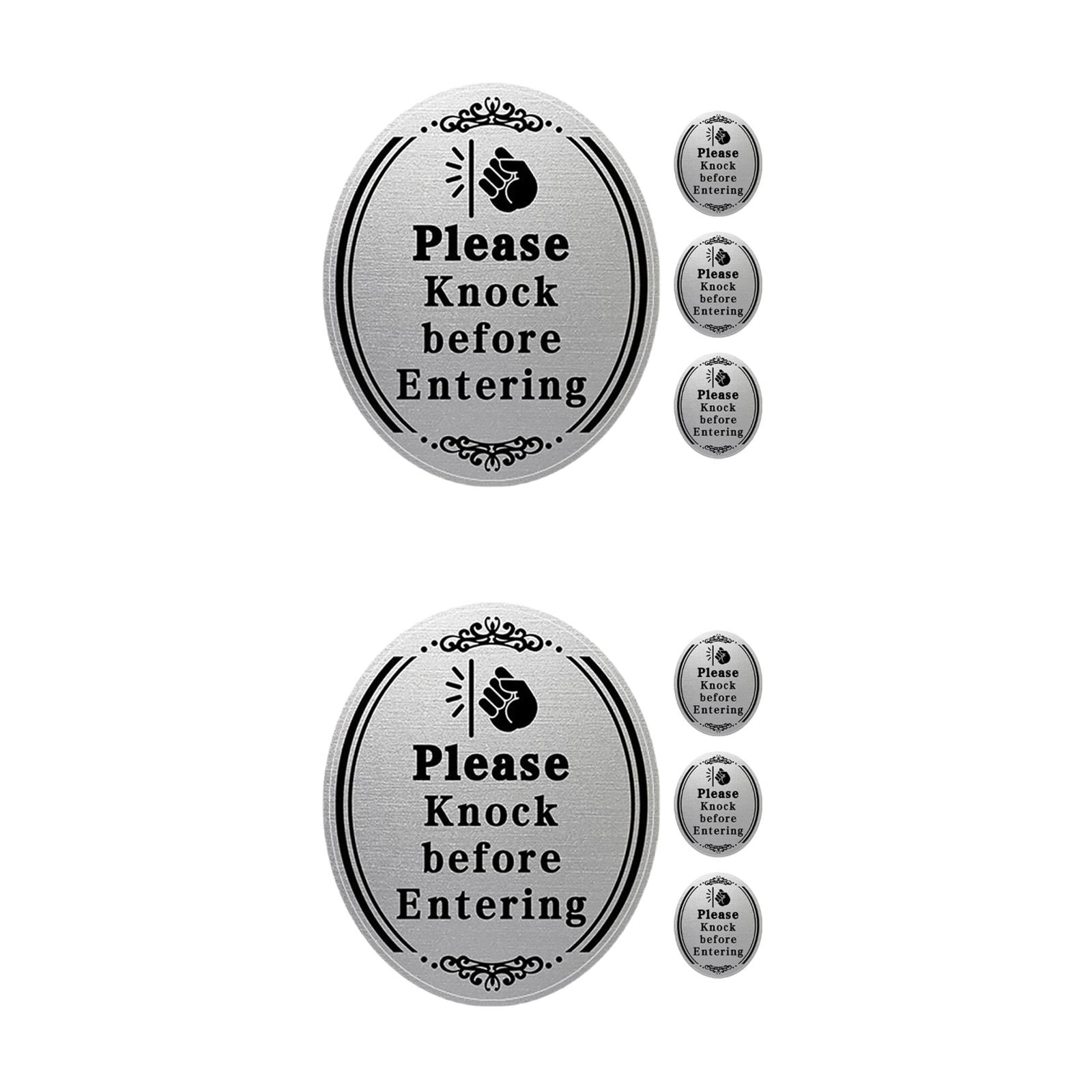 Masteelf 8 pcs Please Knock Before Entering Plate Door Sign Please ...