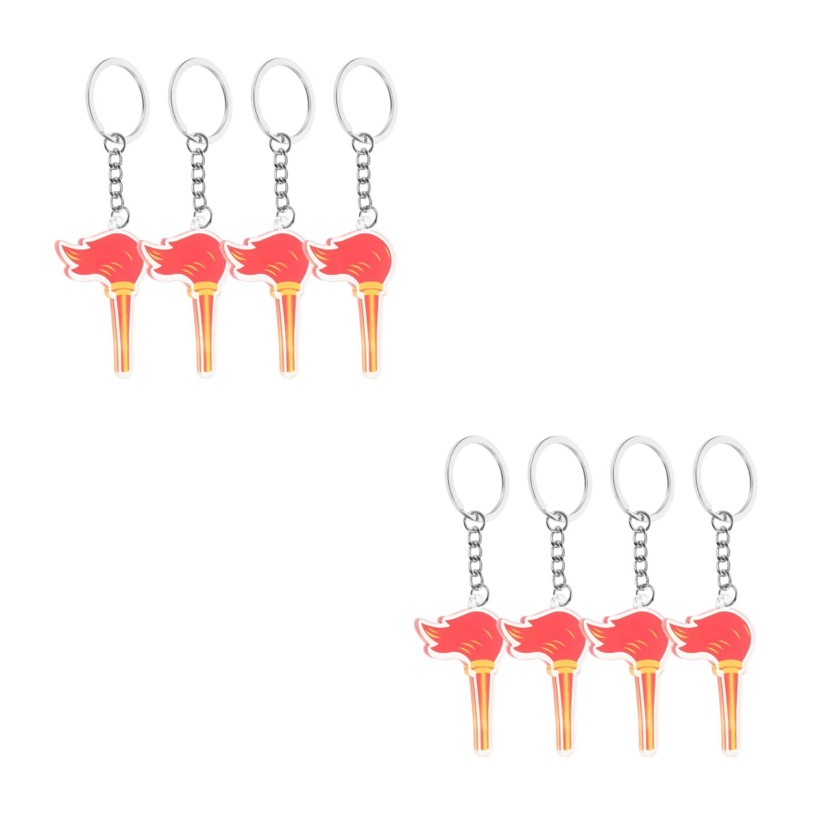Masteelf 8 pcs Sports Keychain Torch Pendant Keychain Metal Keyring ...