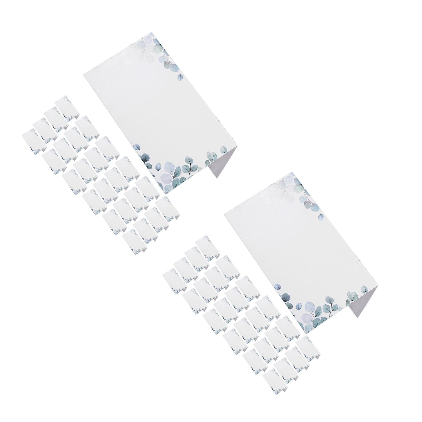 Masteelf 80 pcs Eucalyptus Wedding Place Cards Foldable Seating Name ...