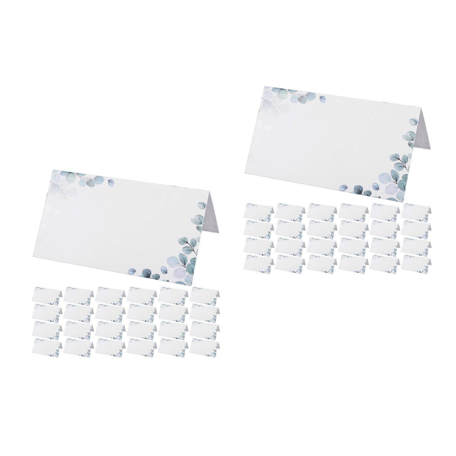 Masteelf 80 pcs Greenery Place Cards For Wedding Reception Foldable ...