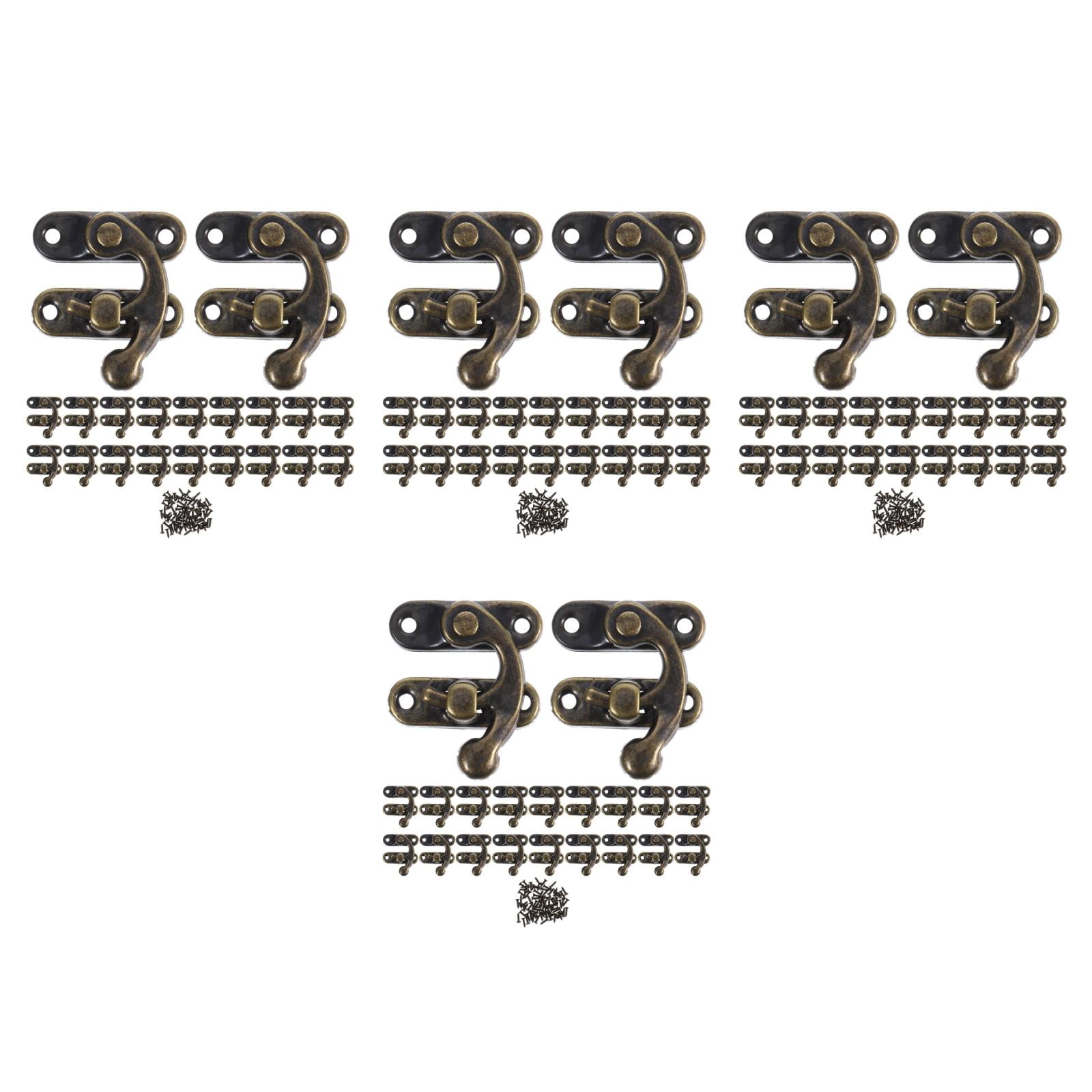 Masteelf 80 pcs Rustic Lock Clasp Set Vintage Swing Hook Hasp Retro ...