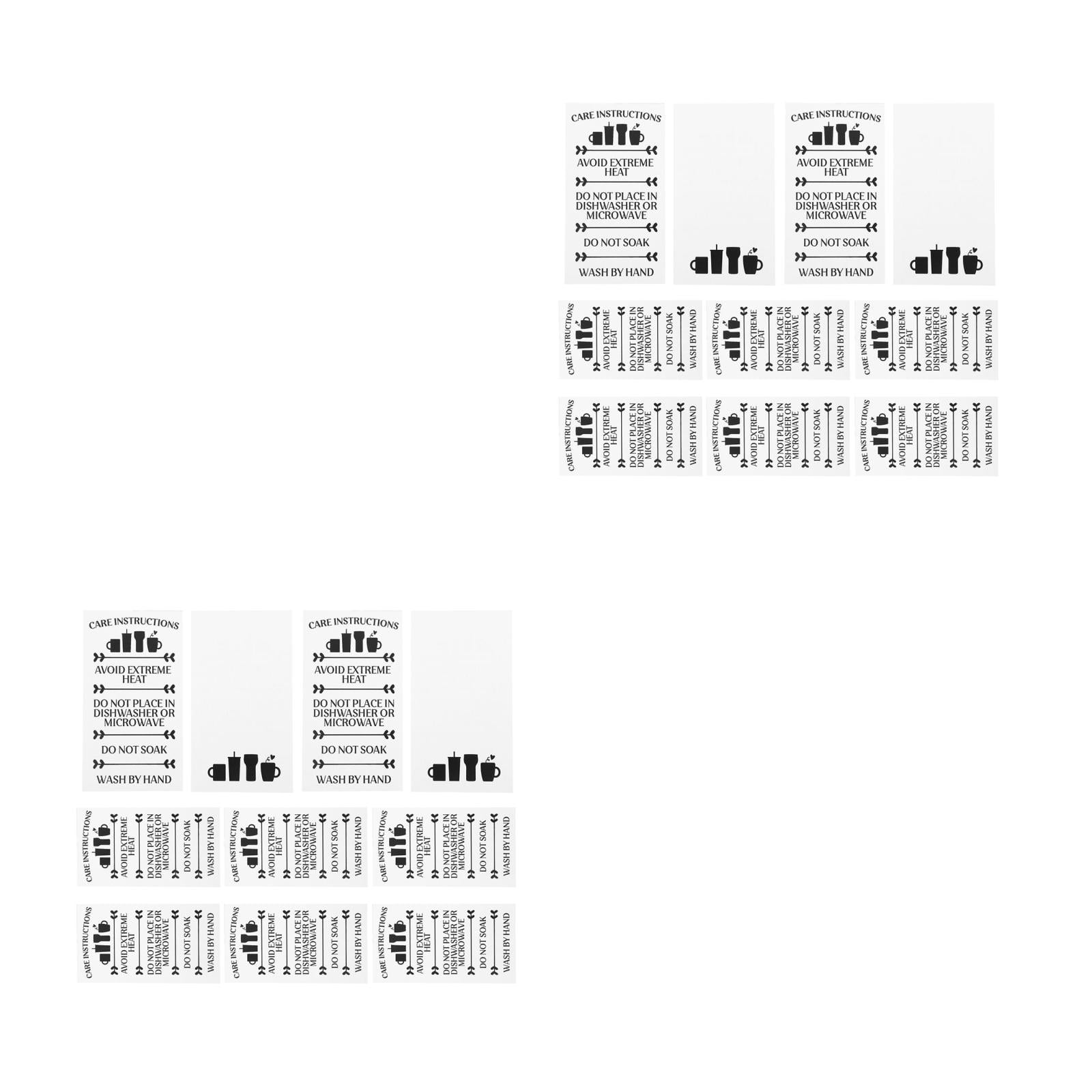 Masteelf 80 pcs Tumbler Care Instructions Card Glass Cup Maintenance ...