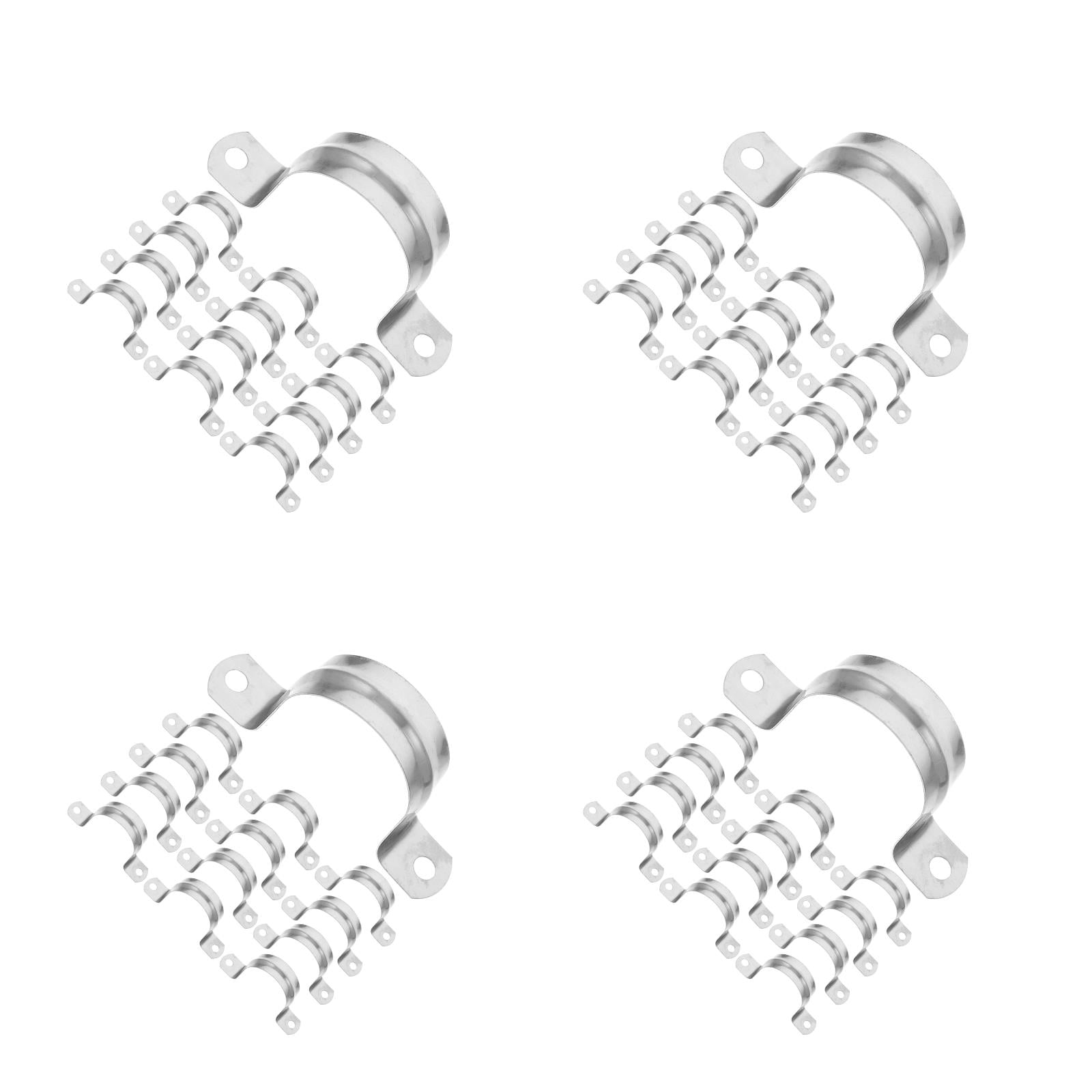 Masteelf 80 pcs Wall Pipe Clamp Brackets Pipe Fixing Strap U Brackets ...