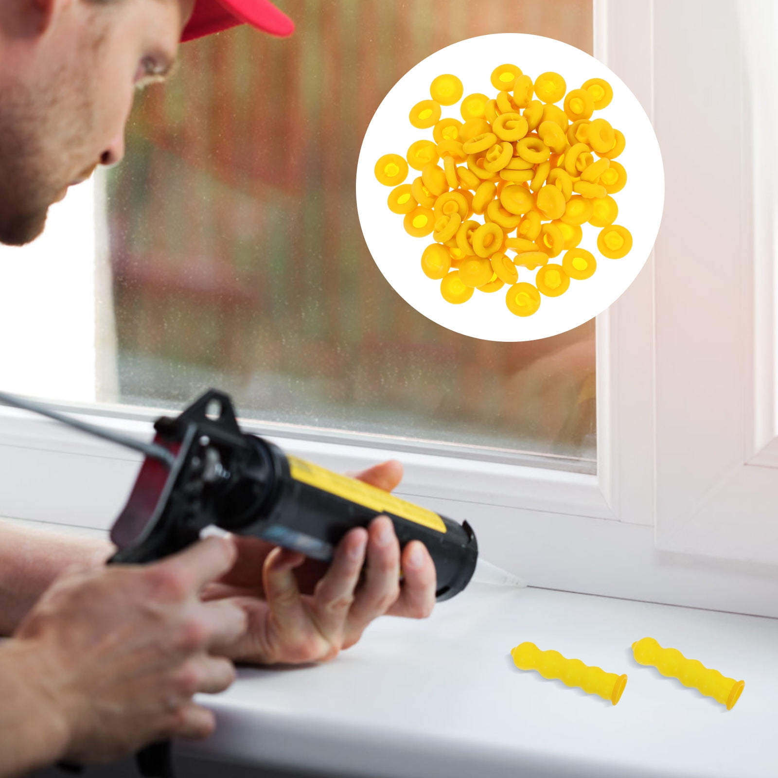 Masteelf 80pcs Caulk Saver Caps Portable Caulk Tip Sealing Nozzles Caps ...