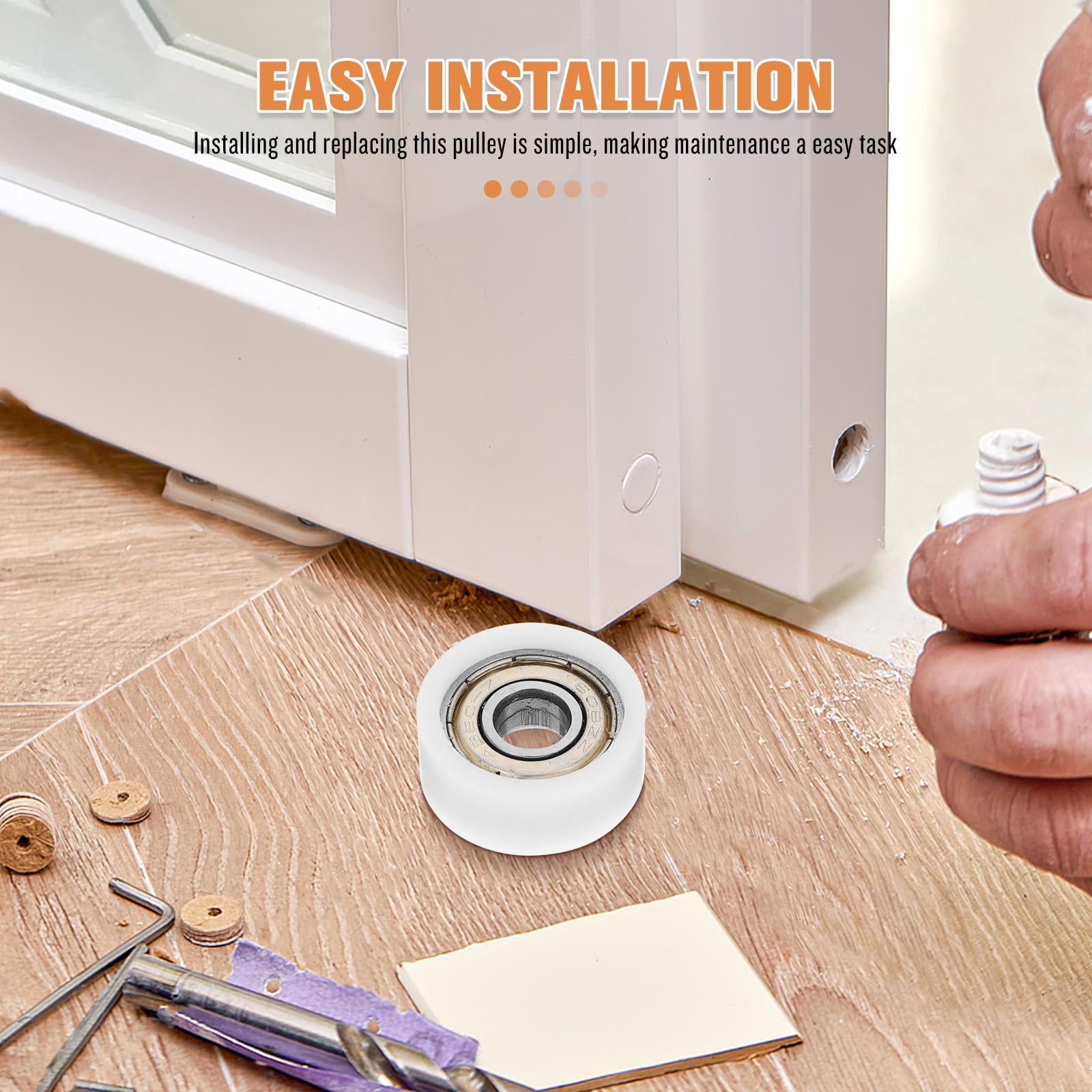 Masteelf 8PCS Nylon Round Pulley U Groove Track Roller Bearing Pulleys ...