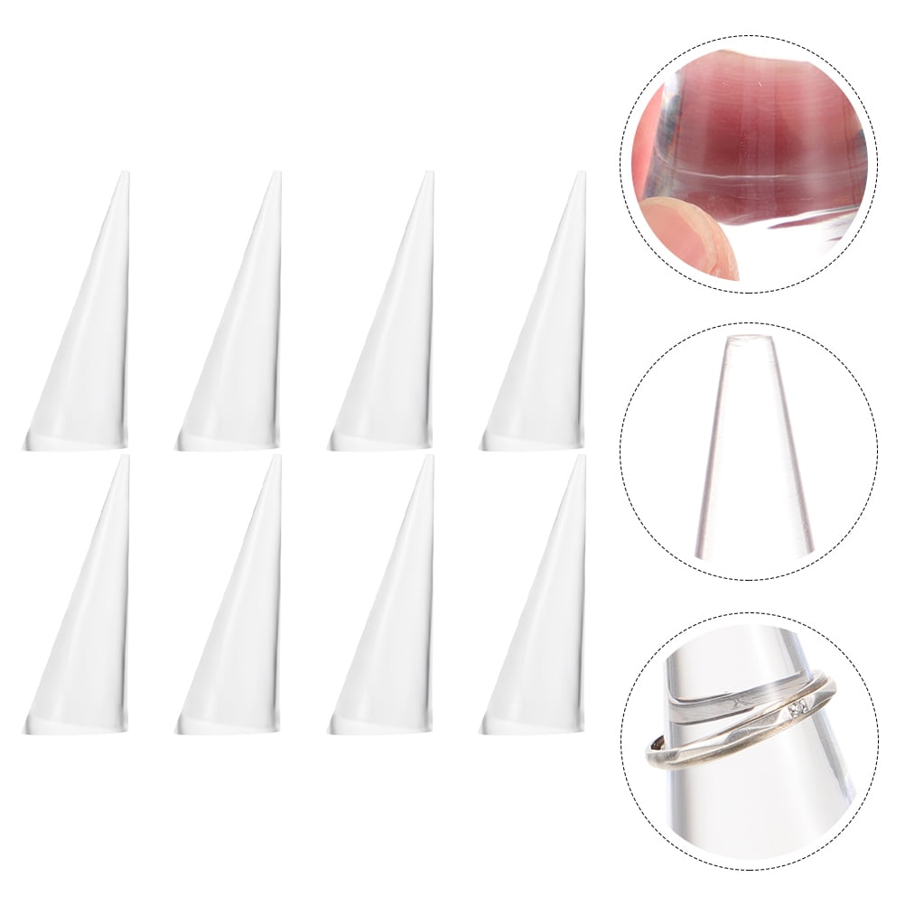 Masteelf 8pcs Acrylic Ring Display Holder Finger Cone Ring Ring Display ...