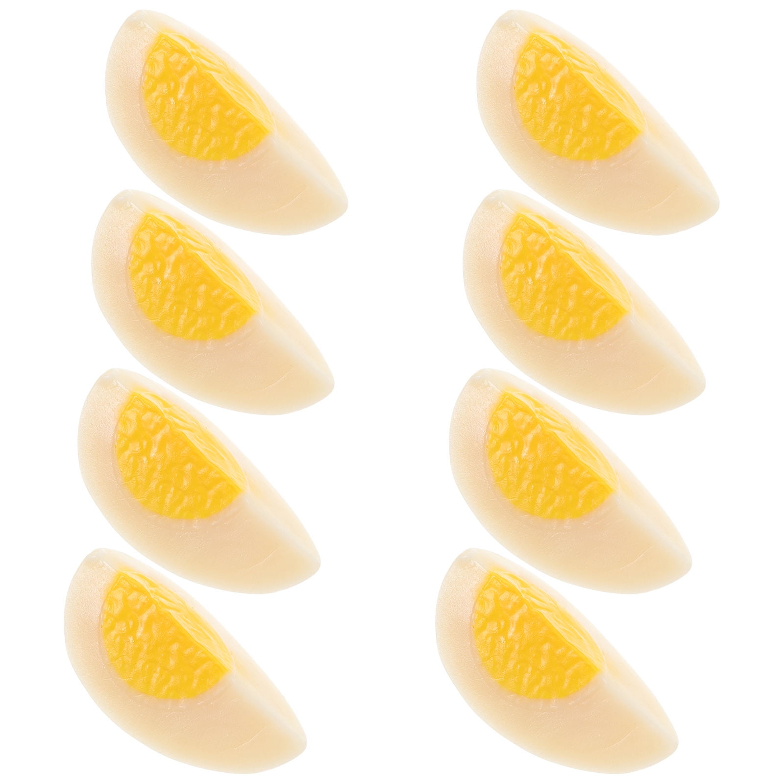 Masteelf 8pcs Artificial Sliced Boiled Egg Prop Boiled Egg Models ...