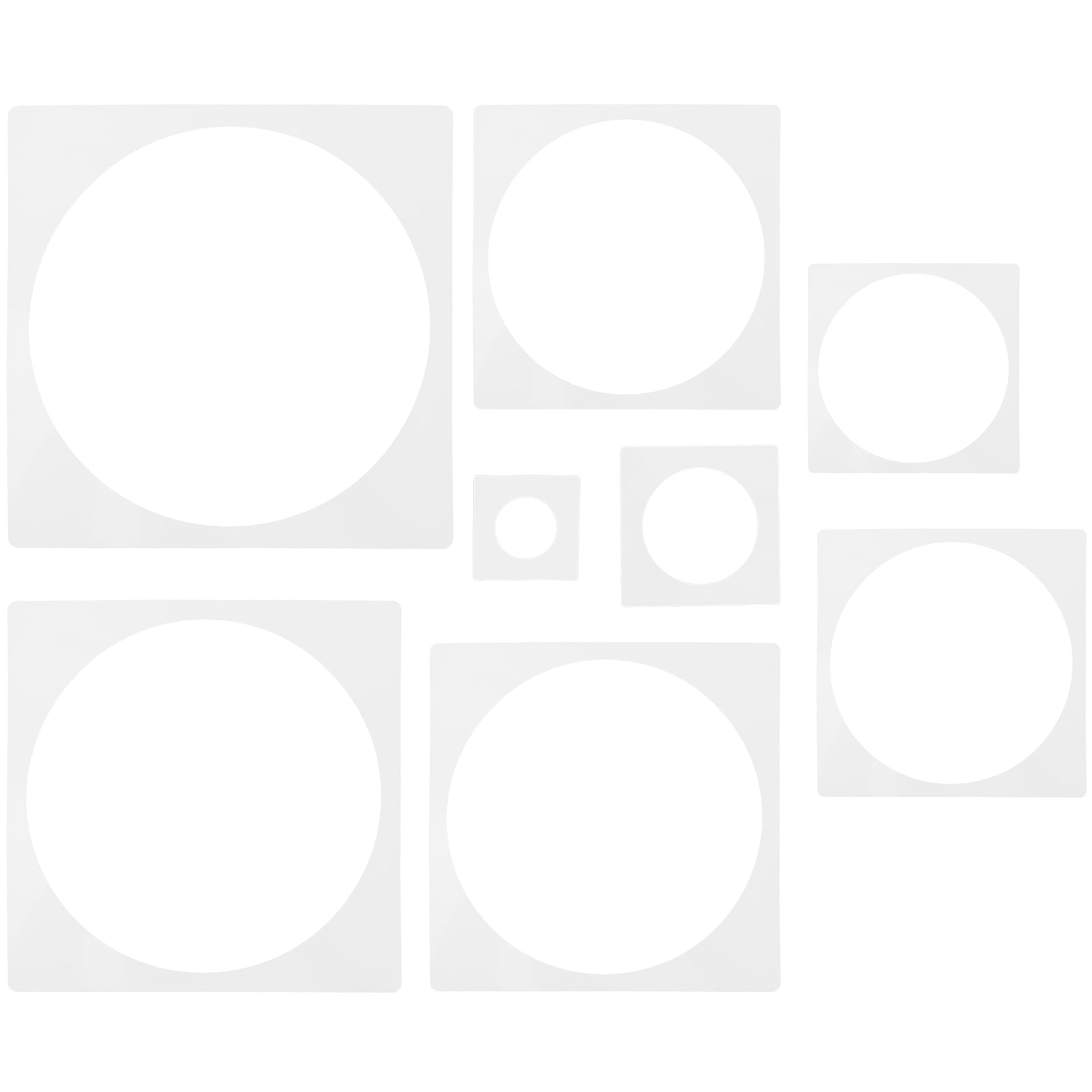 Masteelf 8pcs Diy Round Hollow Painting Templates Reusable Plastic ...