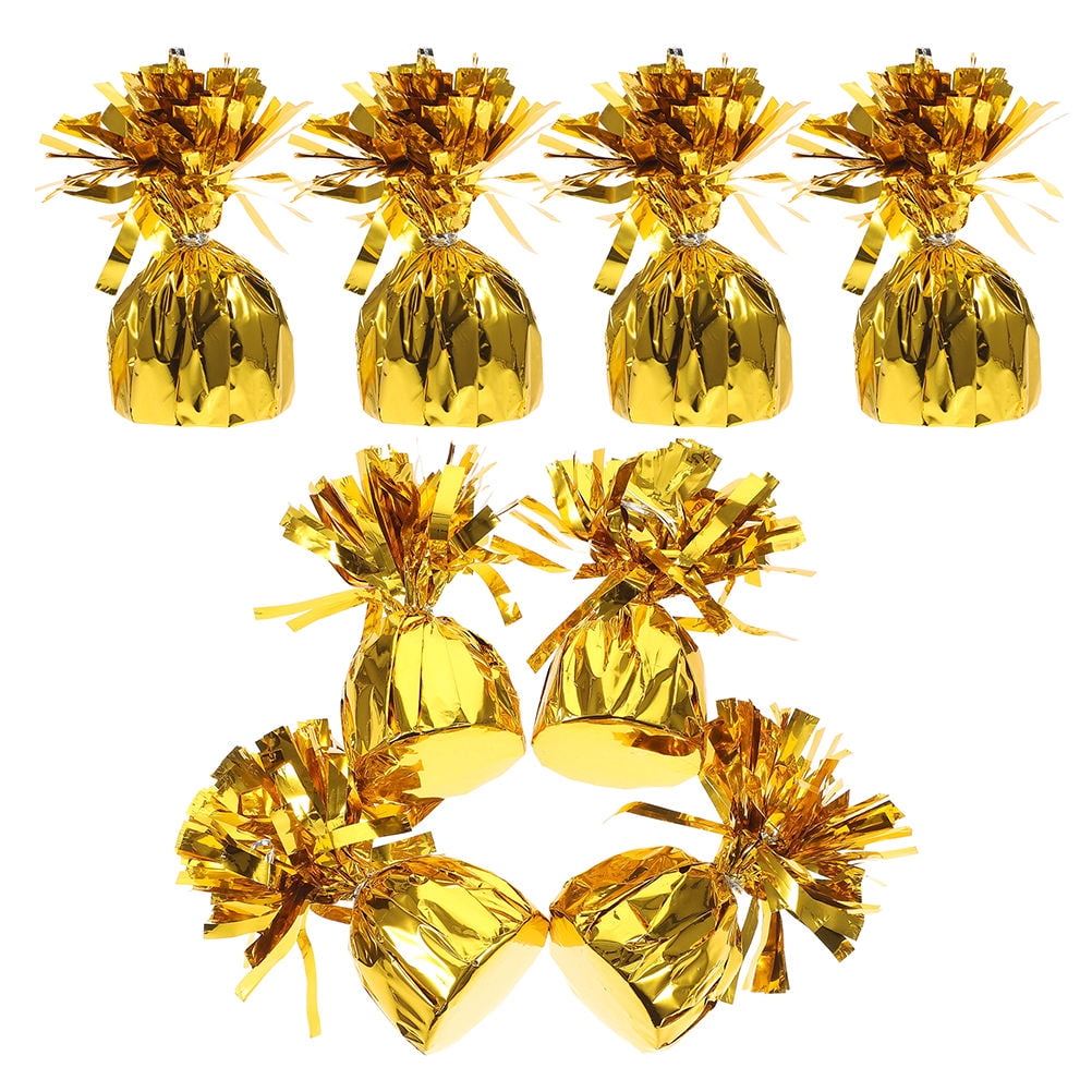 Masteelf 8pcs Gold Balloon Weights Heavy Balloon Weight Metallic Foil ...