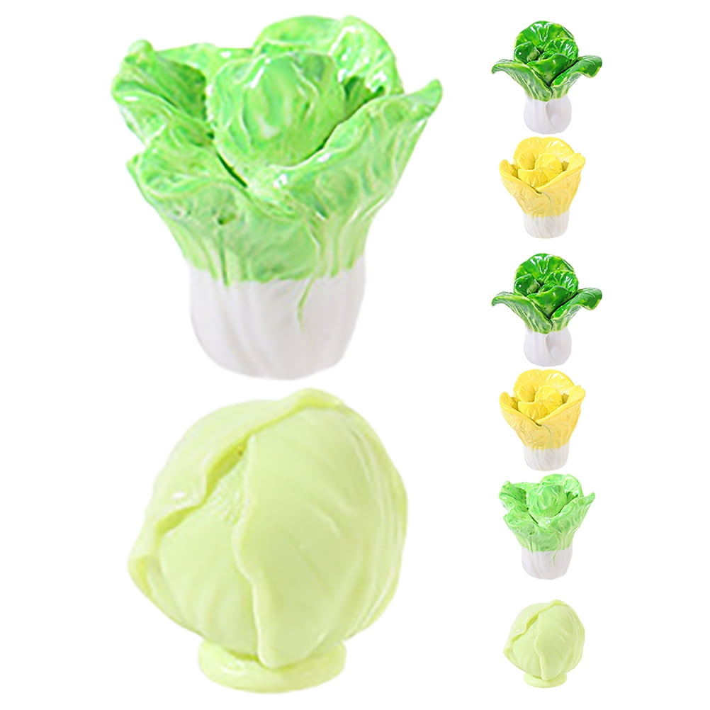 Masteelf 8pcs Miniature Vegetable Figurine Dollhouse Cabbage Food ...