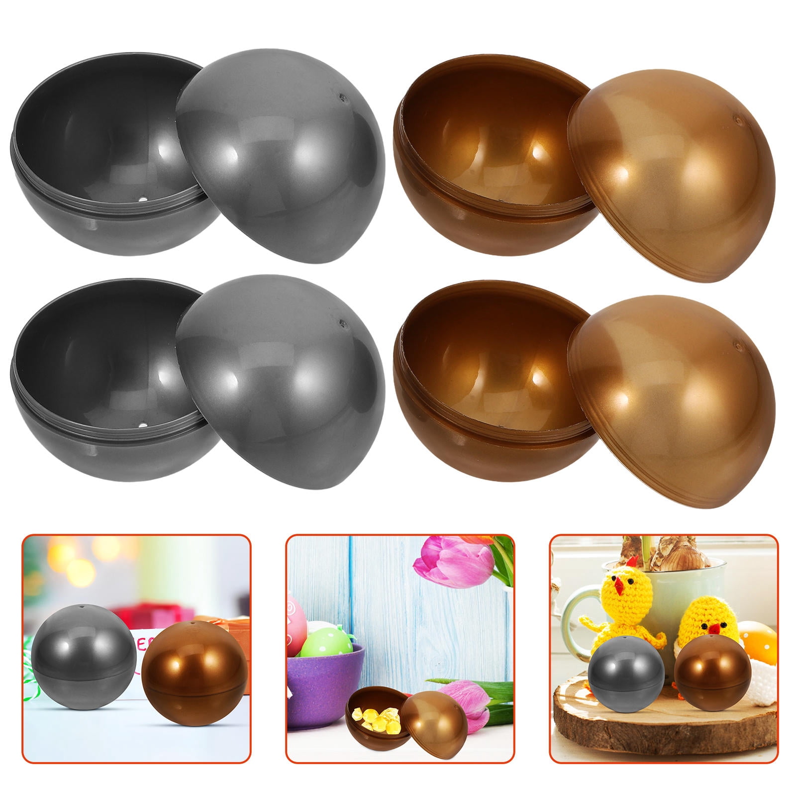 Masteelf 8pcs Round Capsules Balls 7cm Plastic Hollow Balls Raffle ...